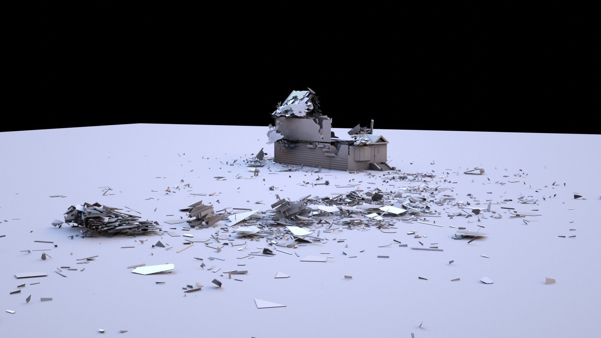 Destroyed House 3D model | CGTrader
