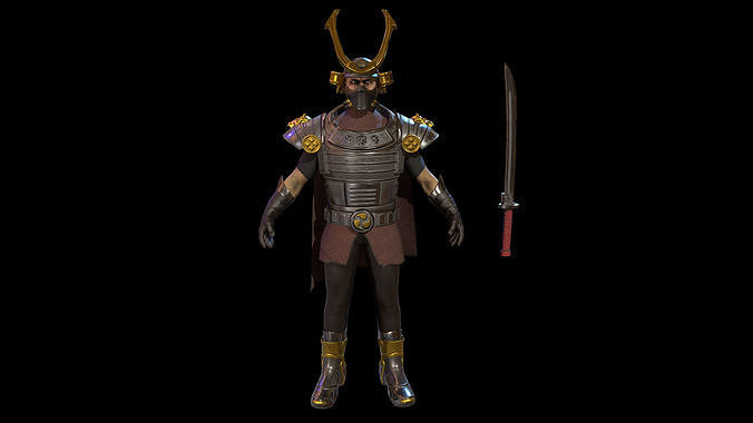 3D model Cyber Samurai VR / AR / low-poly | CGTrader