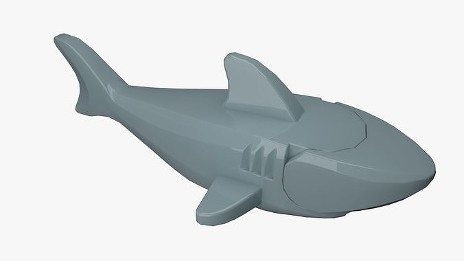 3D model Lego Low Poly Shark VR / AR / low-poly | CGTrader