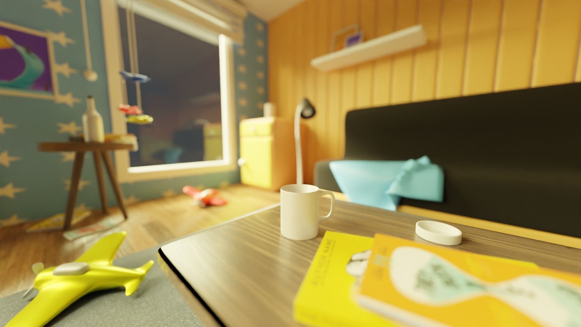 Living Room Cartoon Environment Style 3D model | CGTrader