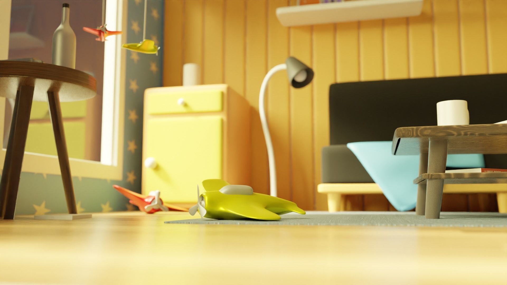 Living Room Cartoon Environment Style 3D model | CGTrader