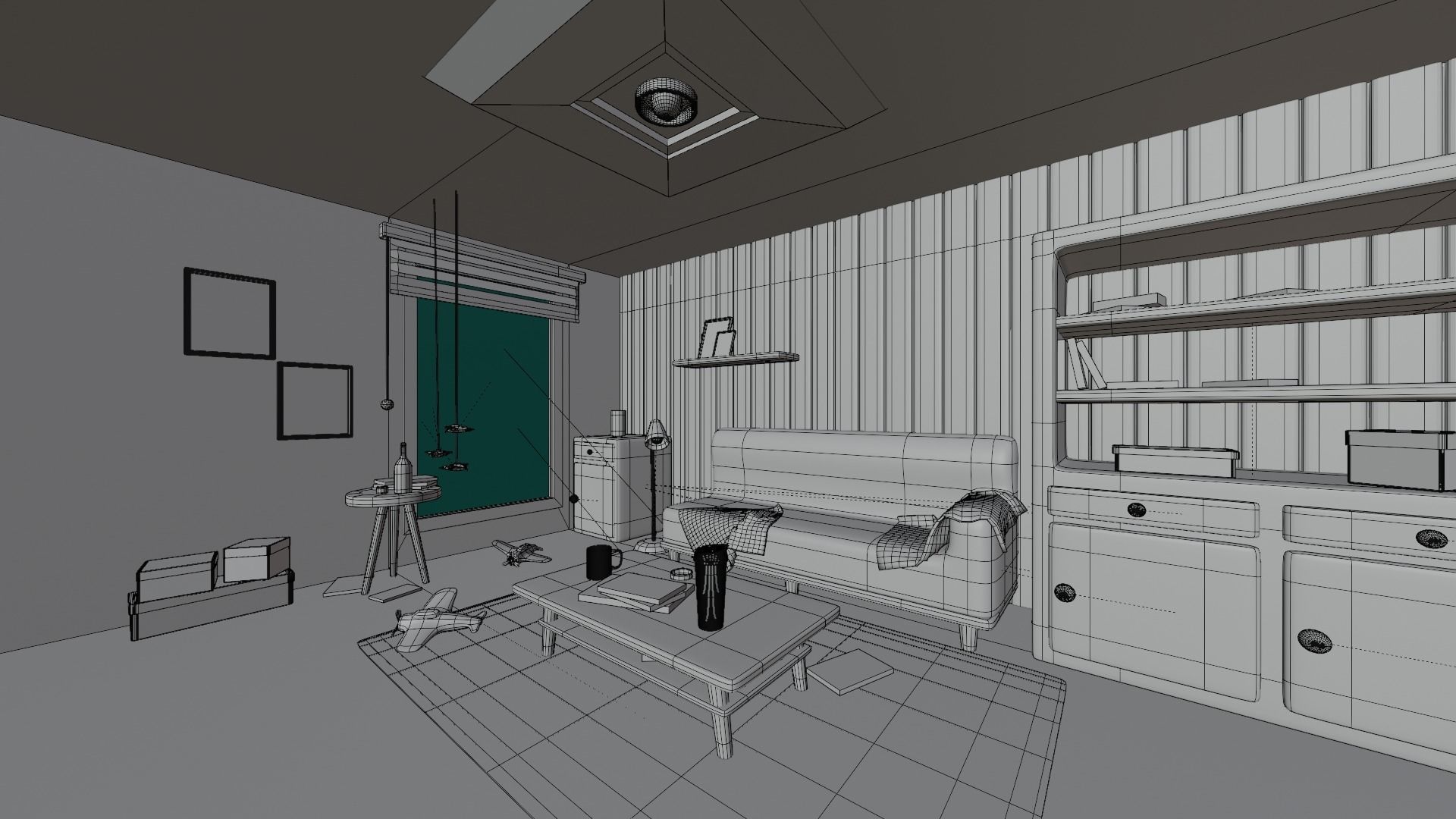 Living Room Cartoon Environment Style 3D model | CGTrader