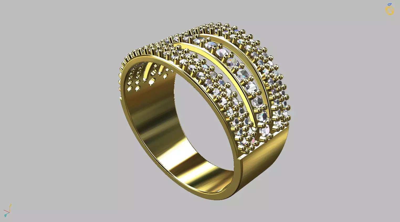 Ring Gemstones Diamonds 3D model 3D printable | CGTrader