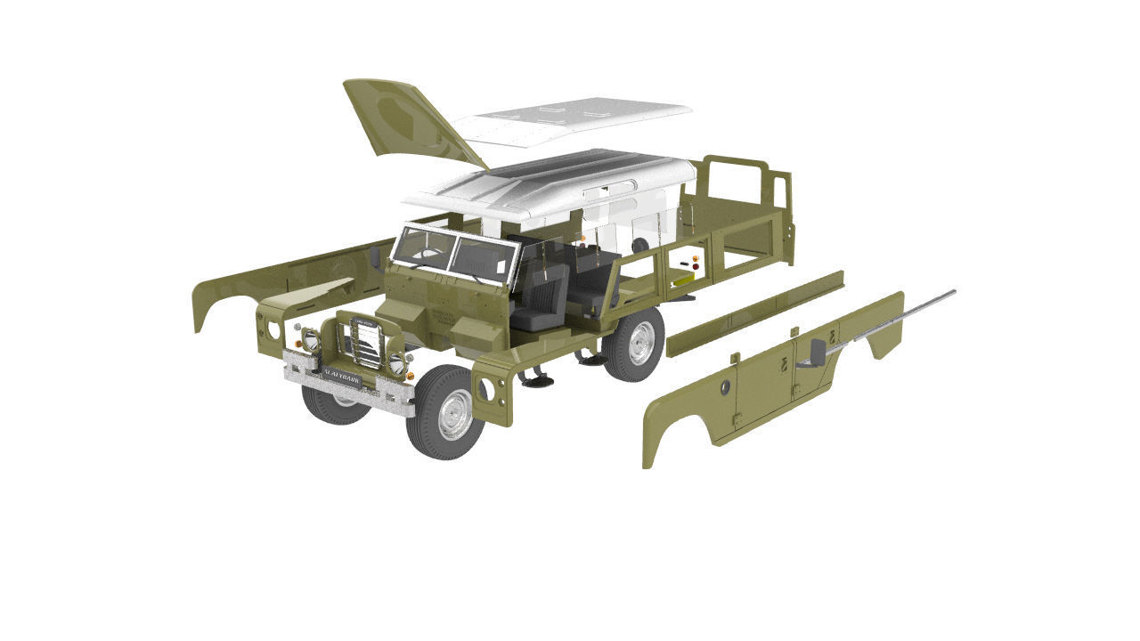 Land Rover 3series Wagon for 1 to 10 rc 3D print model 3D model 3D ...