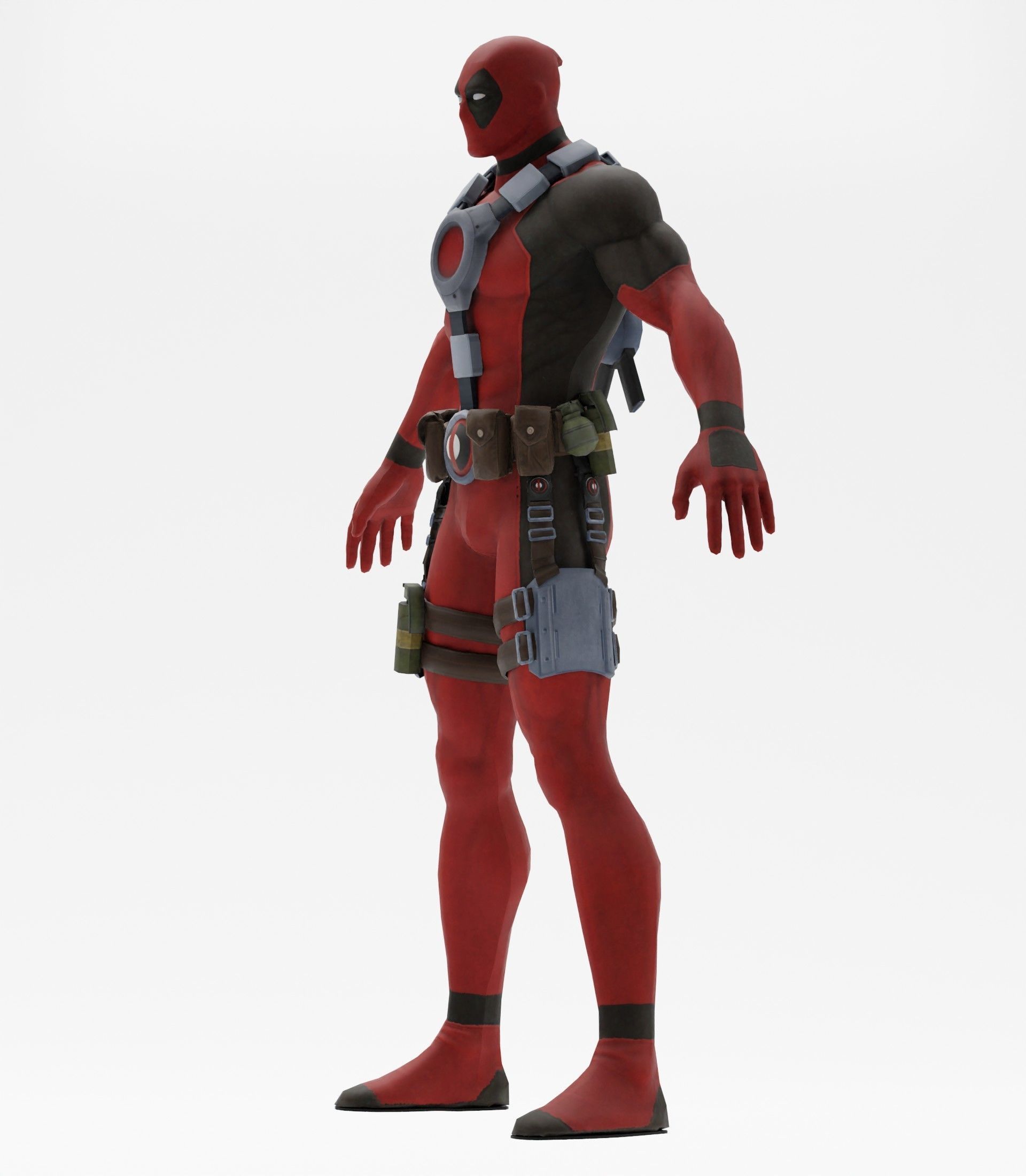 Wade Wilson Deadpool 3D model rigged | CGTrader
