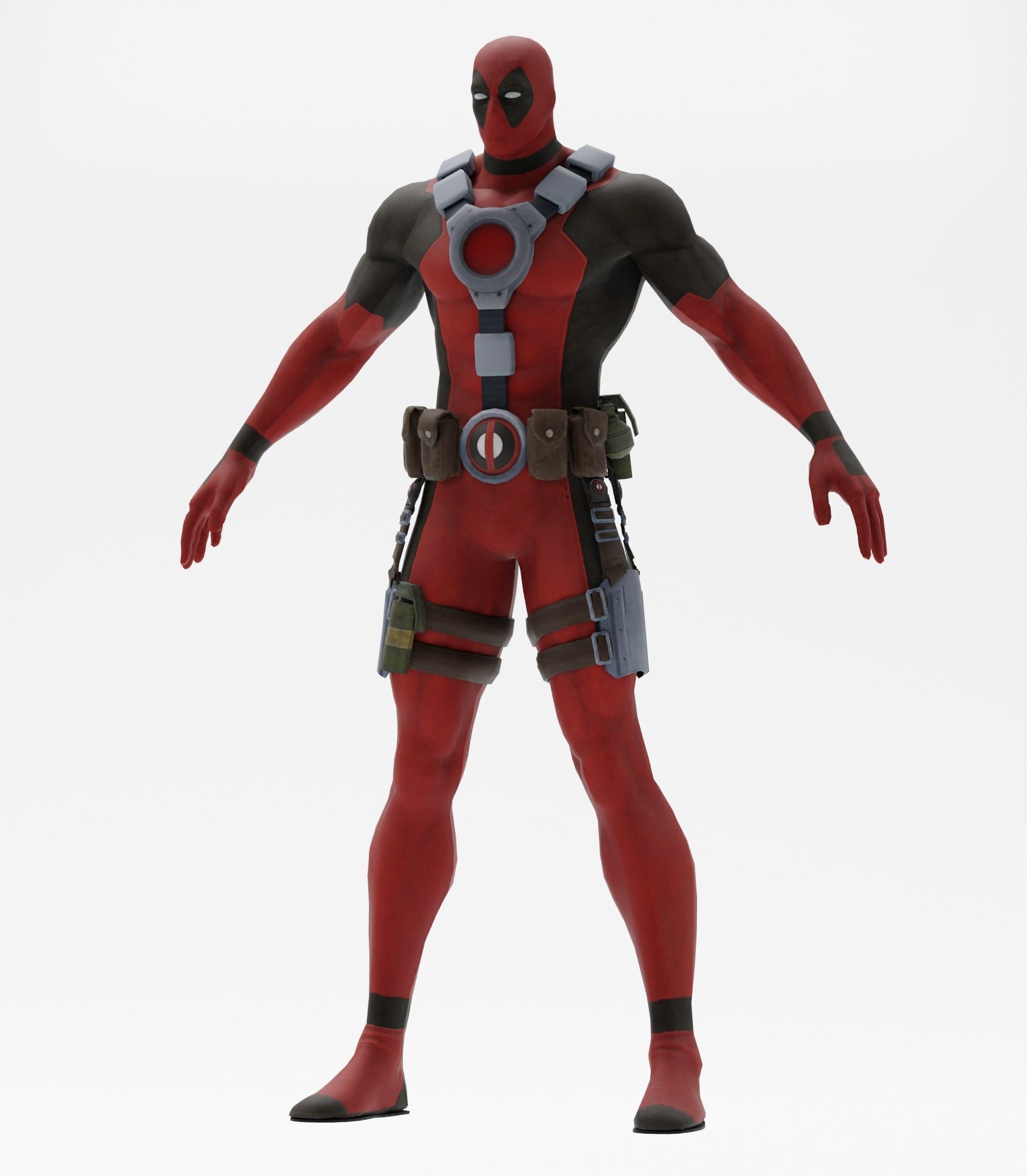 Wade Wilson Deadpool 3D model rigged | CGTrader