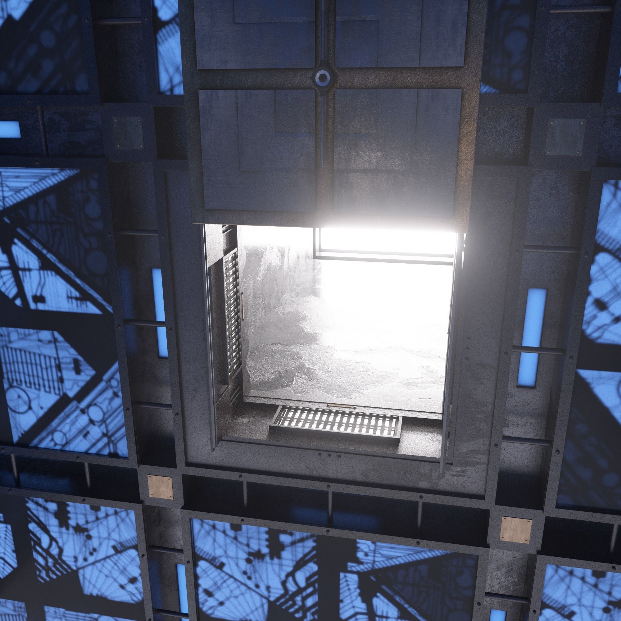 High Fidelity Cube 1997 Film Set - C4D Octane 3D model | CGTrader