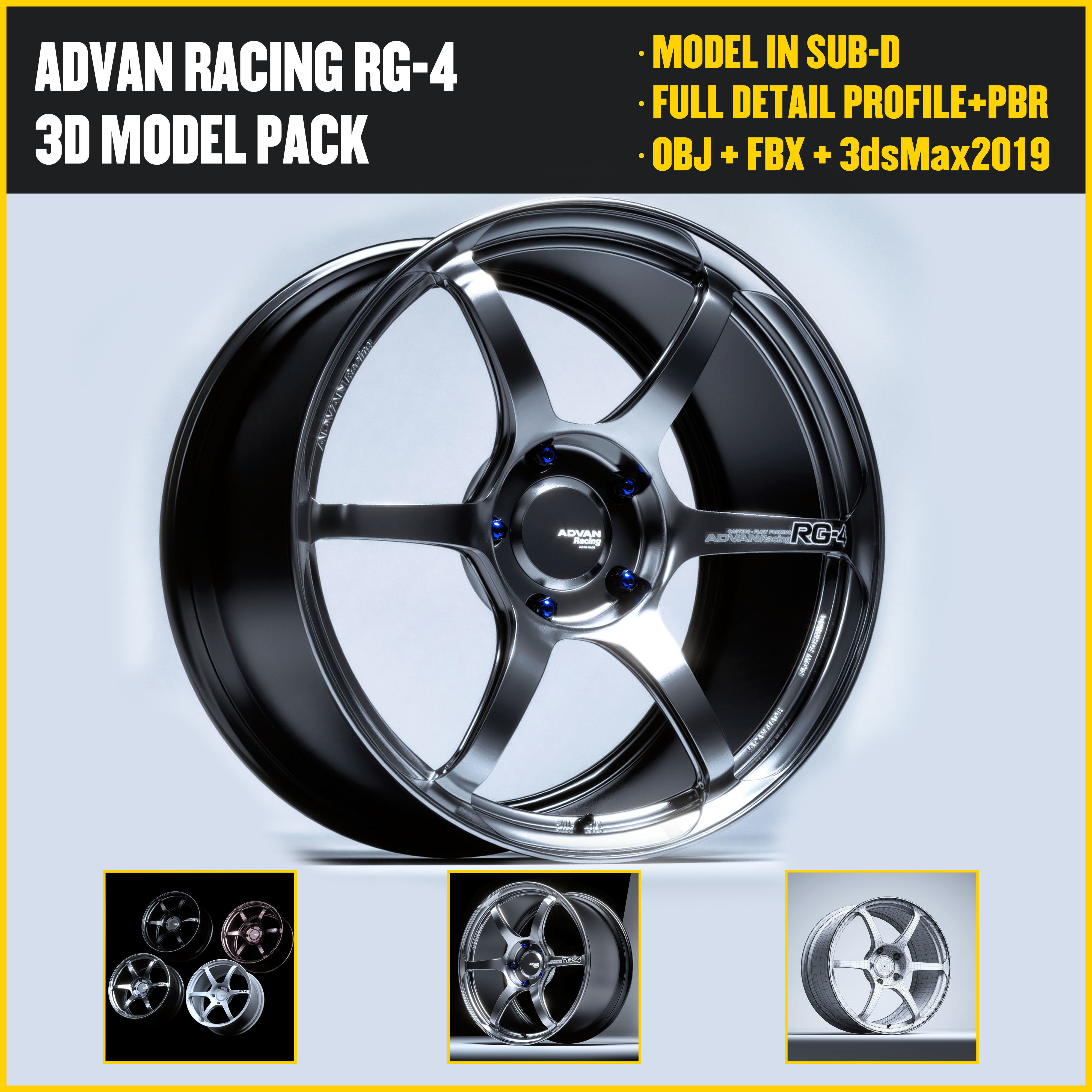 3D model ADVAN Racing RG4 VR / AR / low-poly | CGTrader