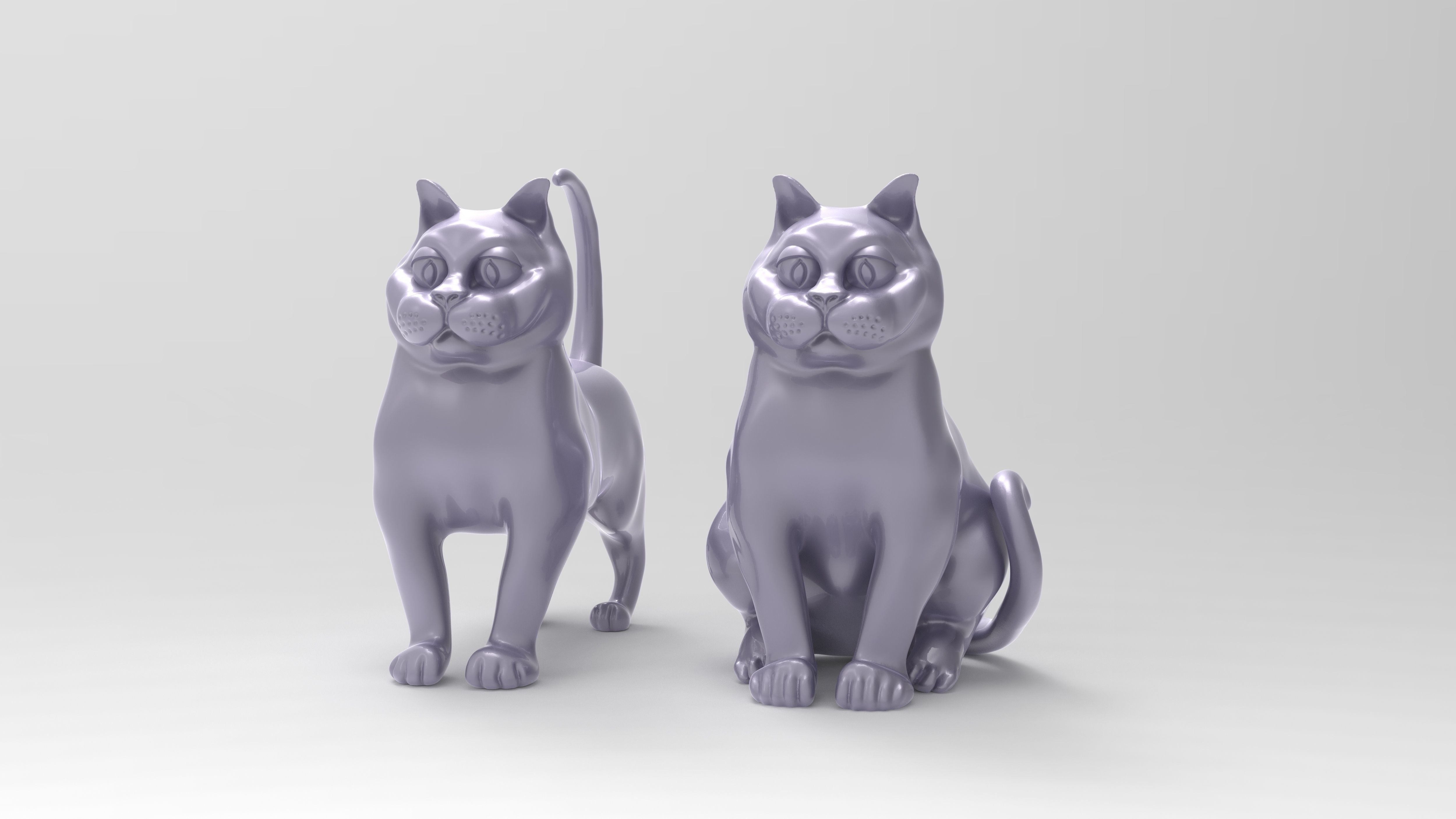 Miniature Cats Bundle 3D model 3D printable | CGTrader