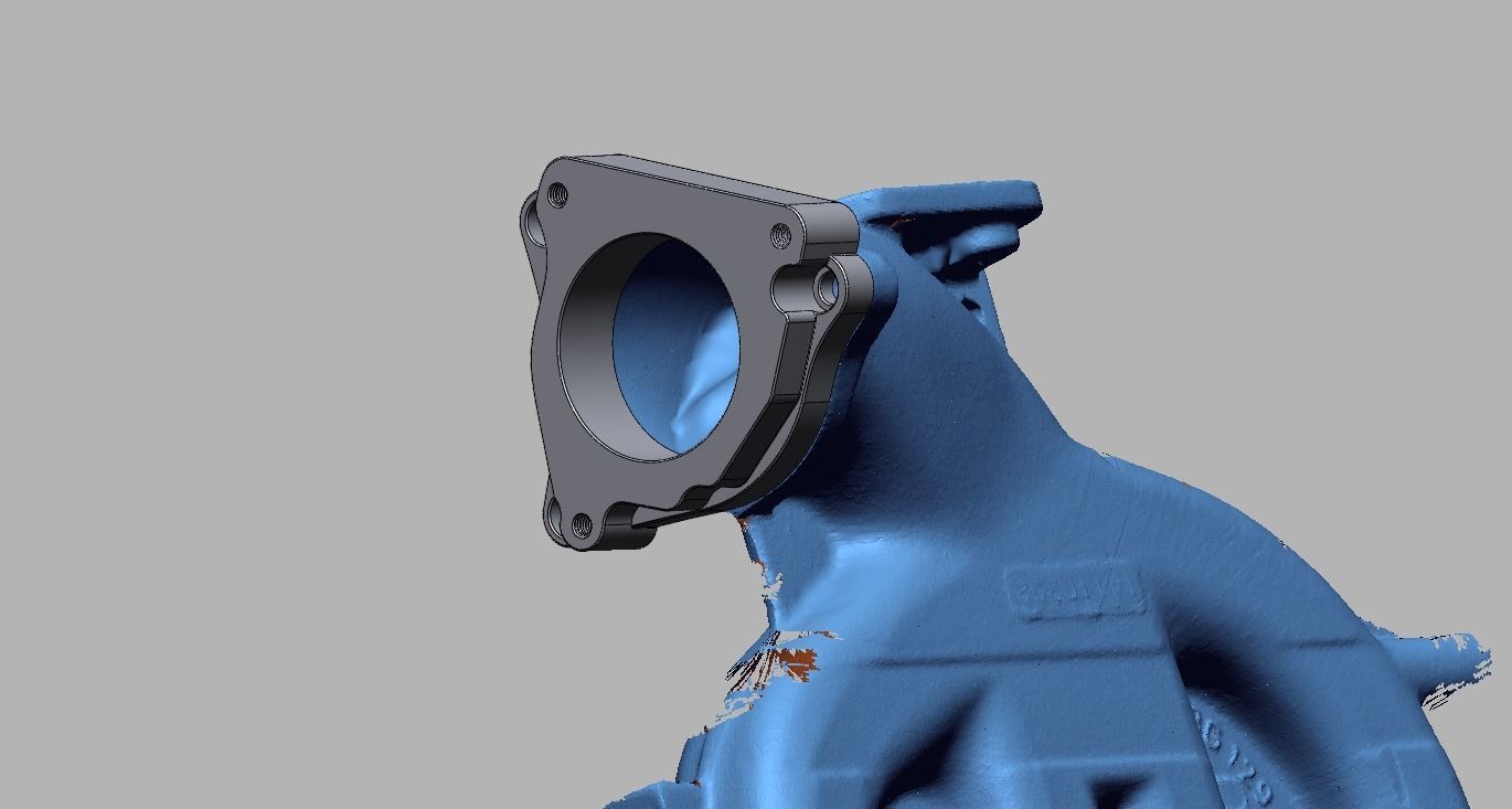 Intake Manifold Flange 1 9TDI 3D model 3D printable | CGTrader