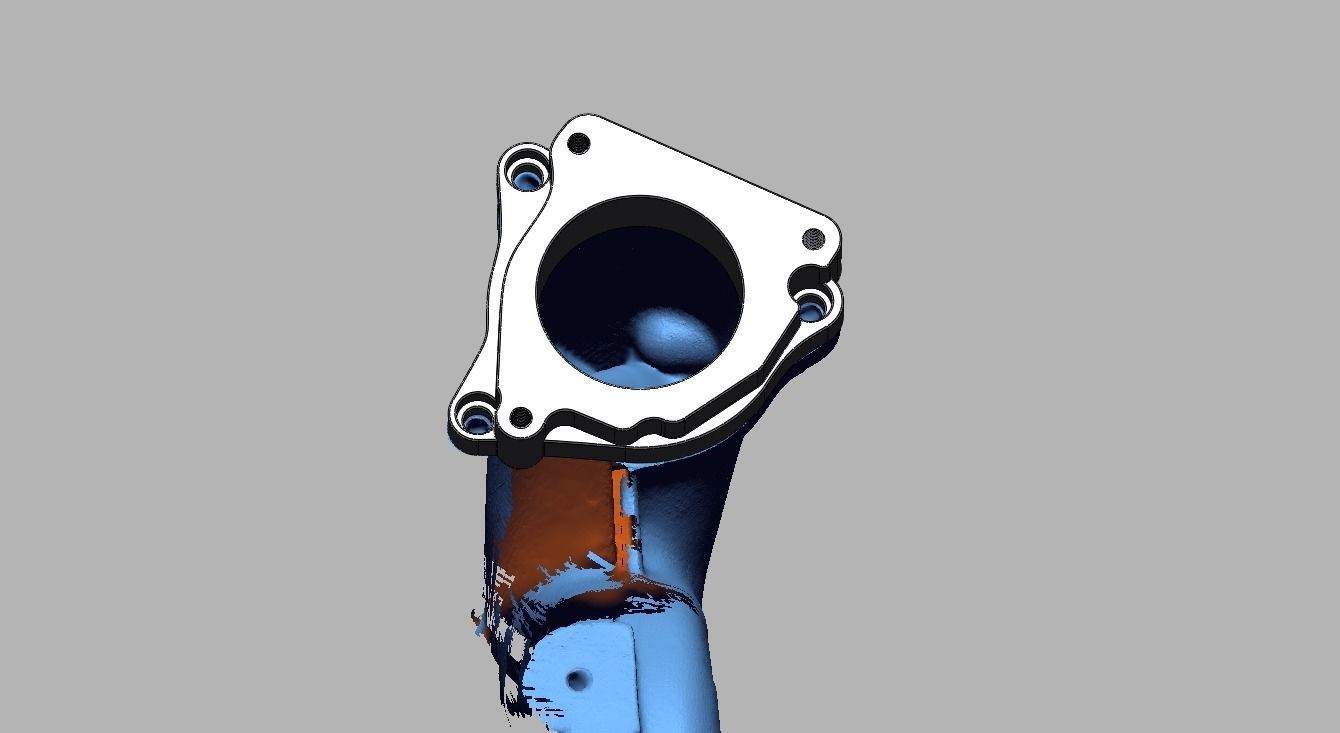 Intake Manifold Flange 1 9TDI 3D model 3D printable | CGTrader