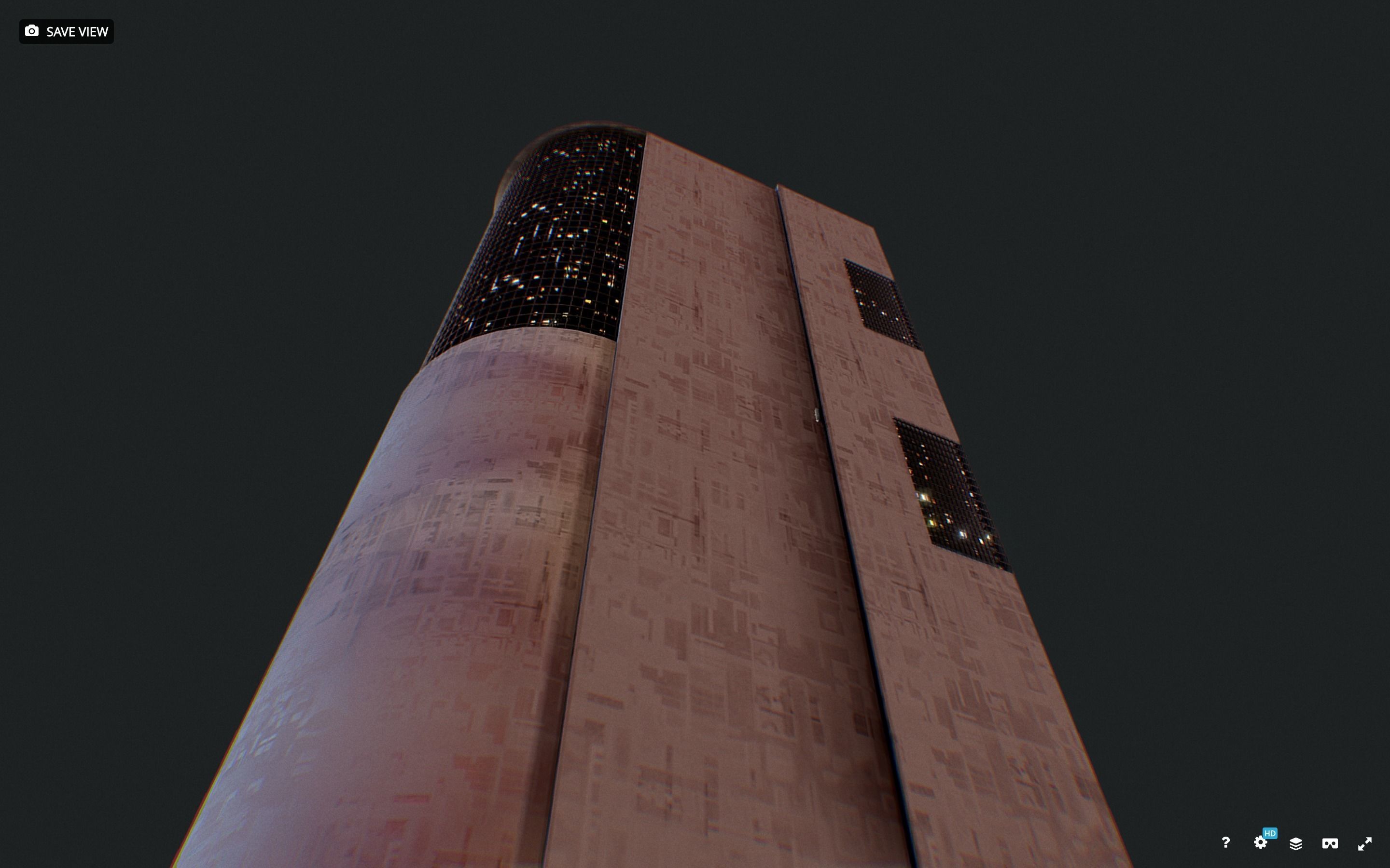 3D model Low Poly - Futuristic Sci-fi Skyscraper Building VR / AR / low ...