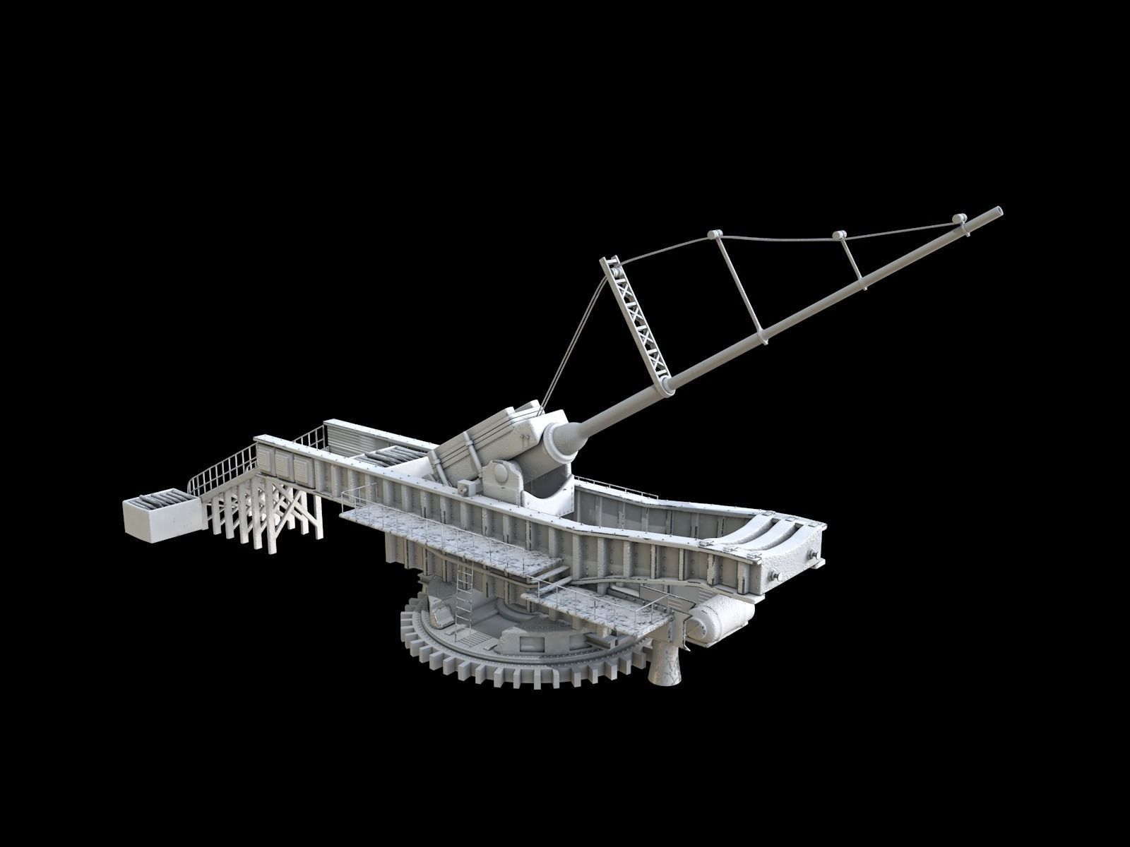 Paris Gun 1918 3D model | CGTrader