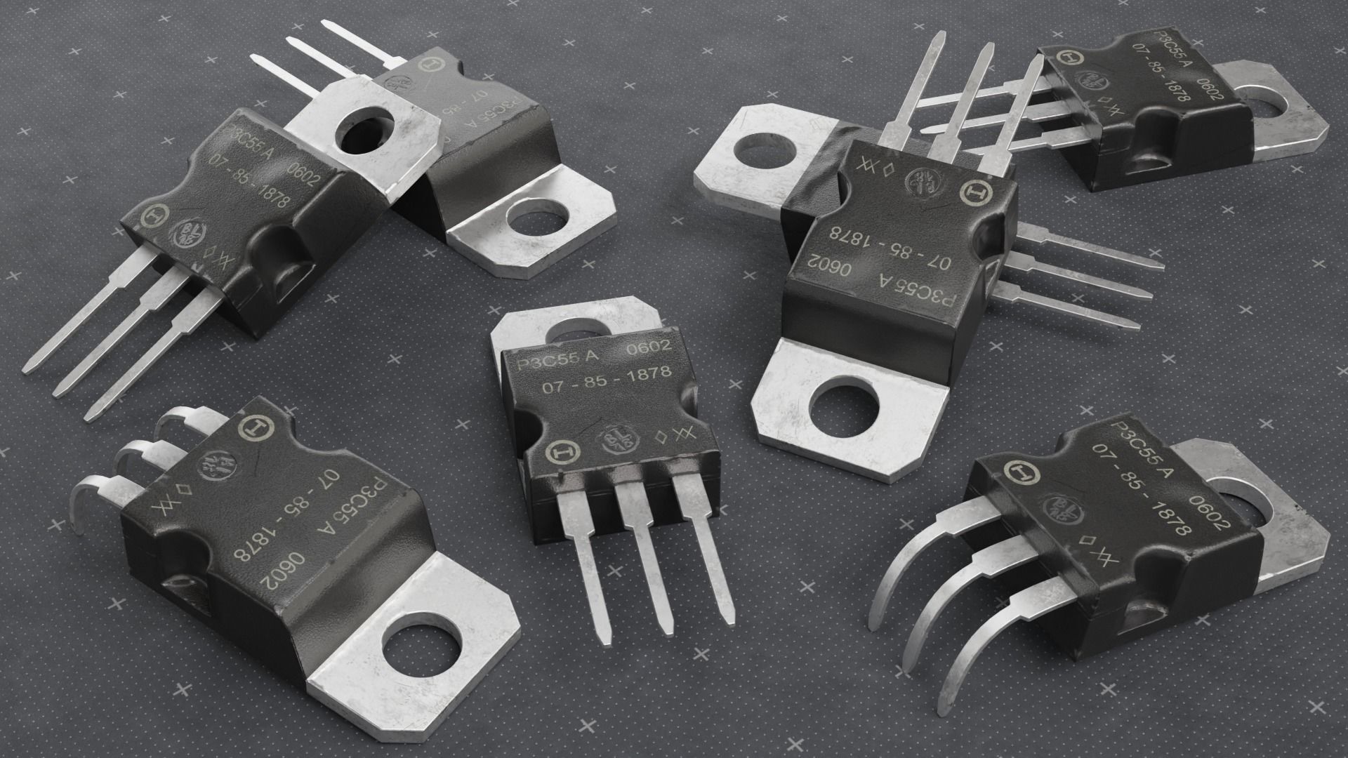 3D model Transistor MOSFET Electronic Component High and VR / AR / low ...