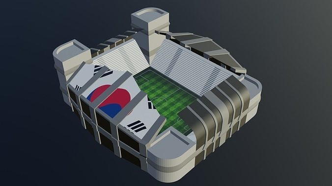 3D model Football Stadium - South Korea VR / AR / low-poly | CGTrader
