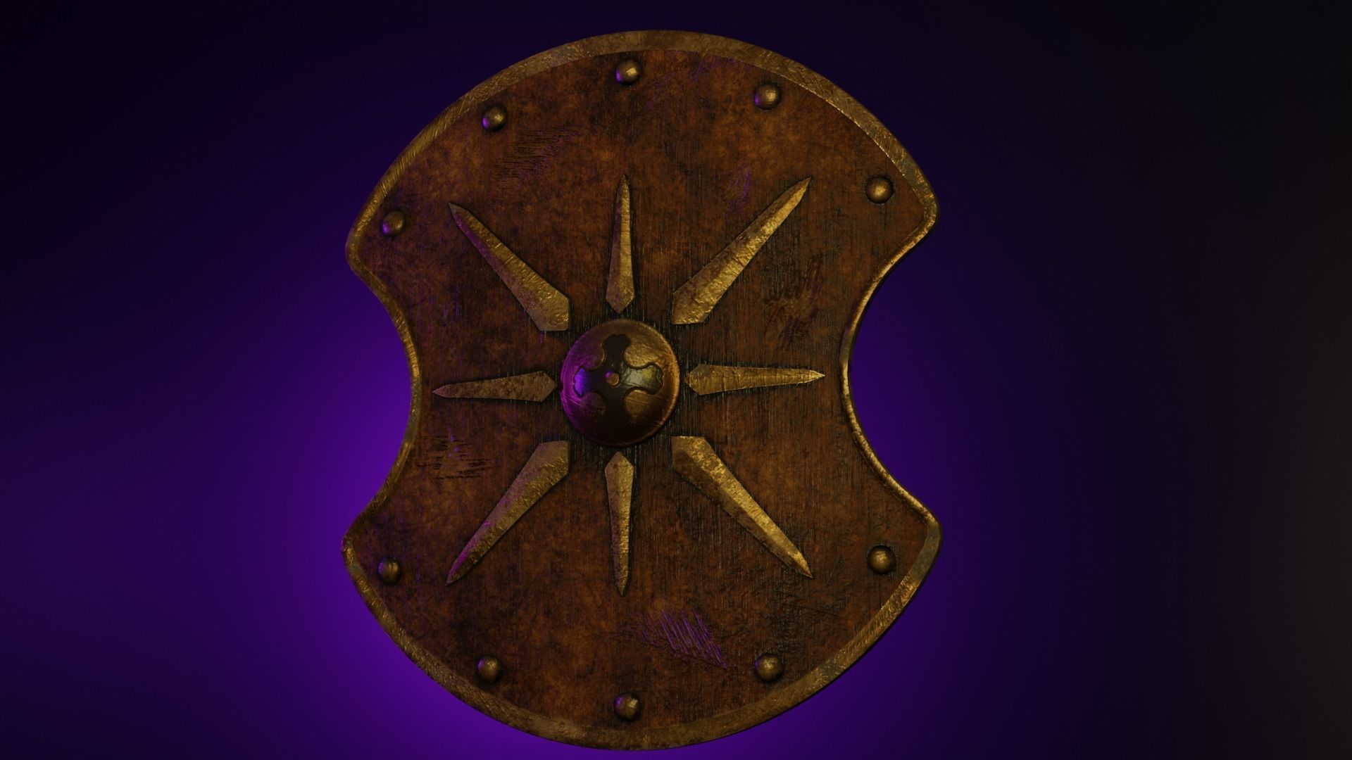 Radial Shield 3D model | CGTrader