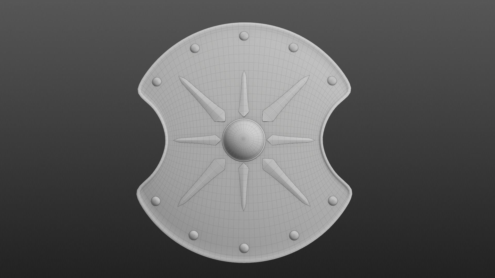 Radial Shield 3D model | CGTrader