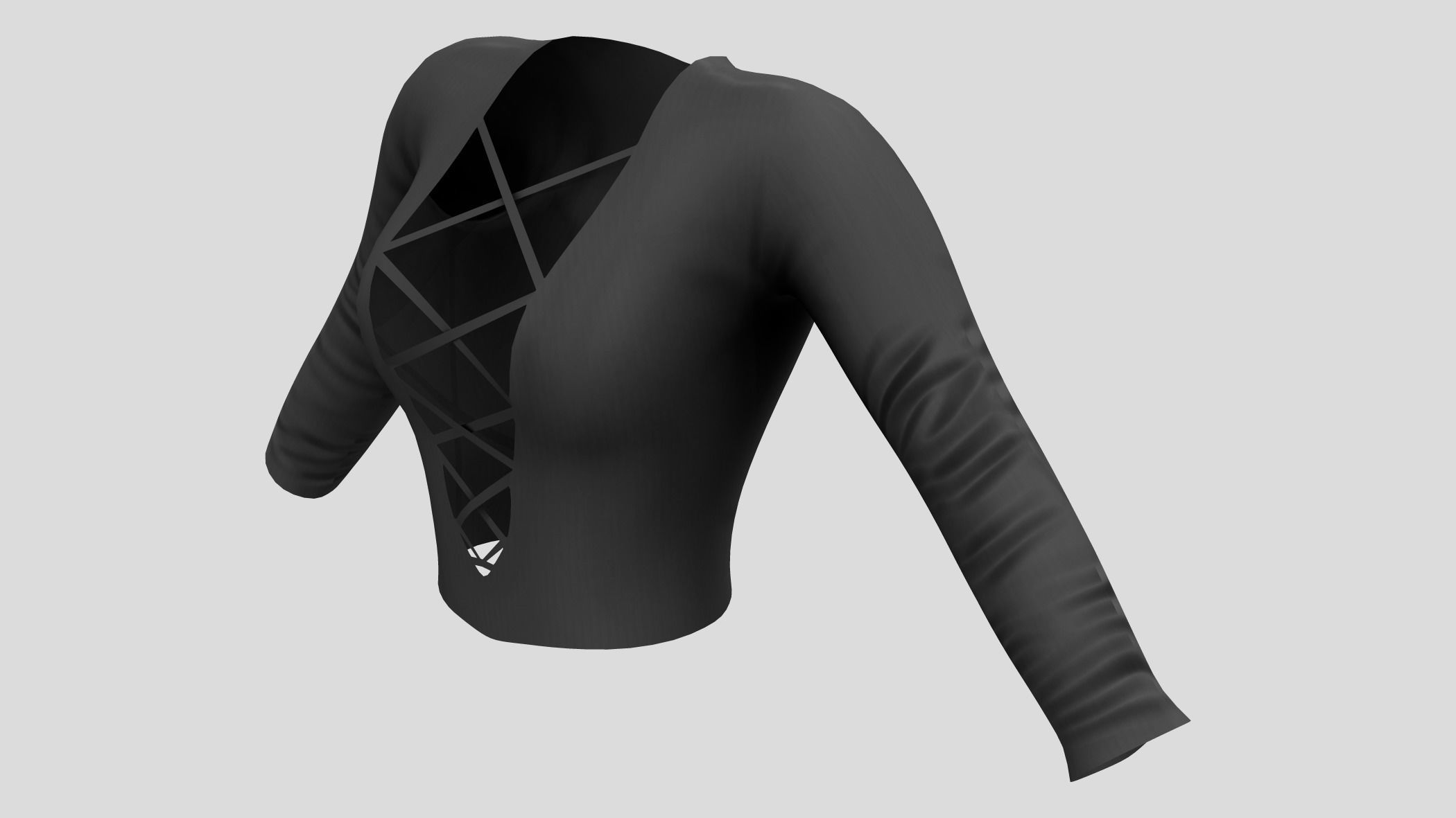 3D model Lace Front Deep Cleavage Top VR / AR / low-poly | CGTrader