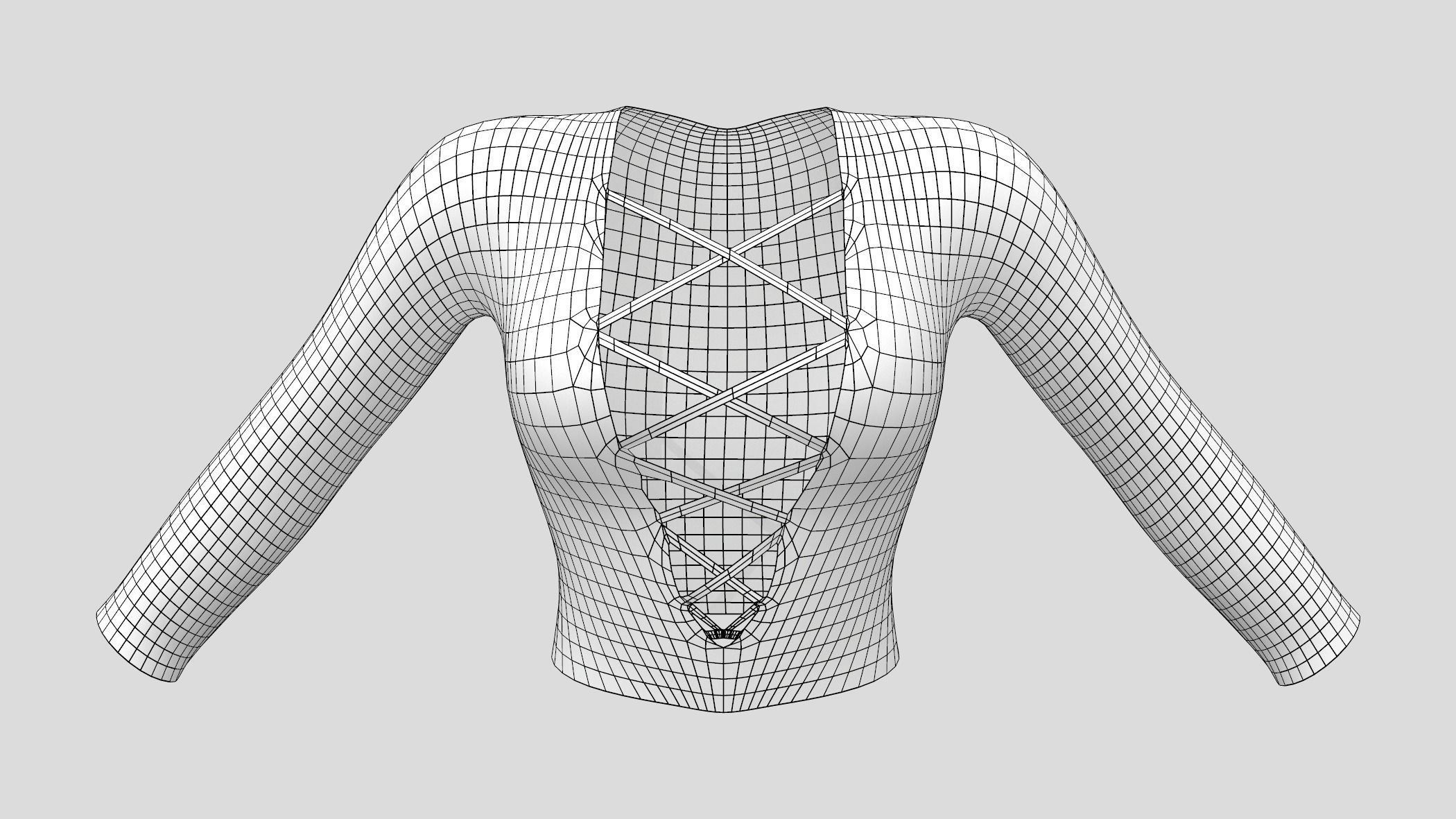 3D model Lace Front Deep Cleavage Top VR / AR / low-poly | CGTrader