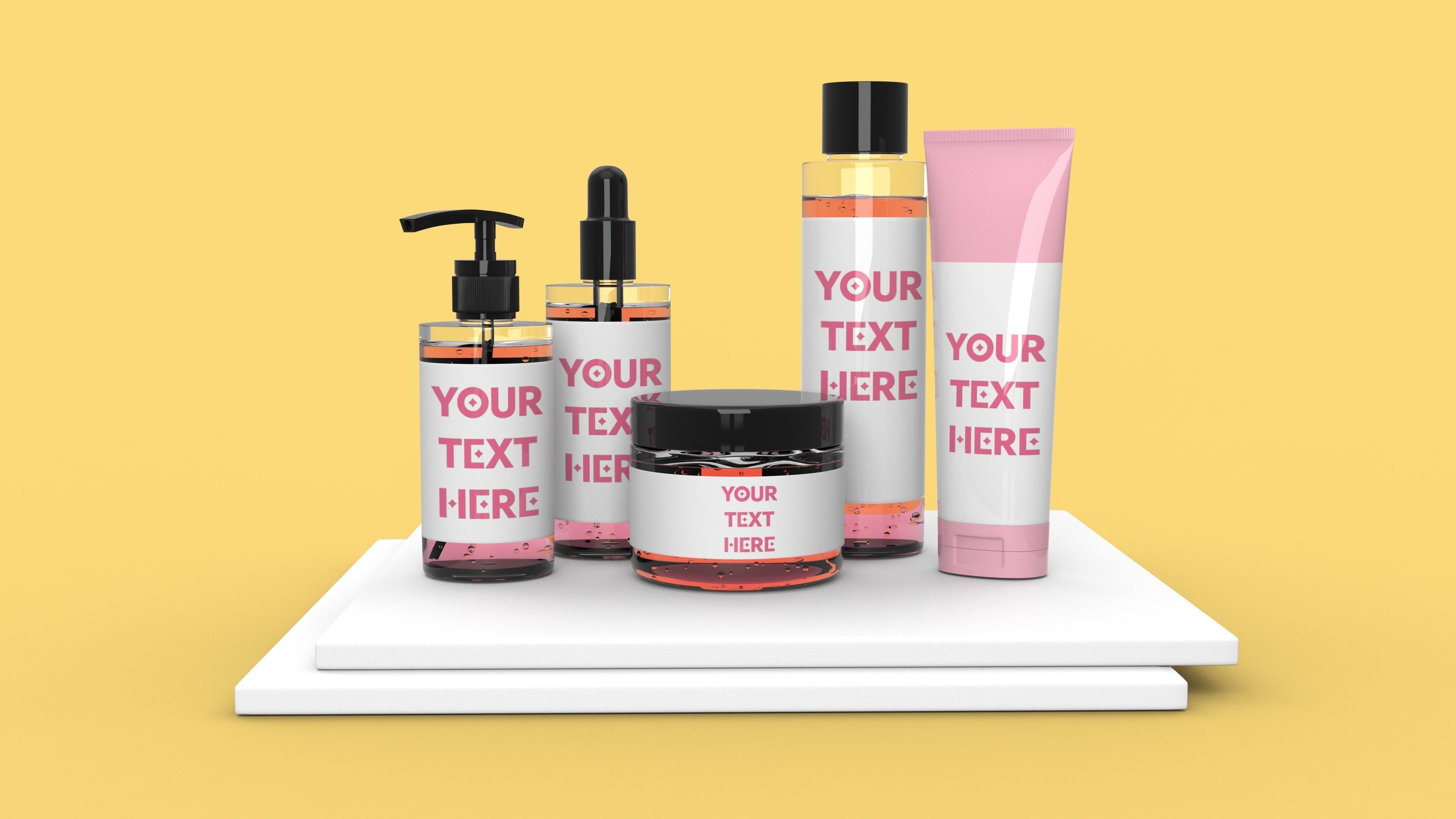 Skin Care Products 3D model | CGTrader