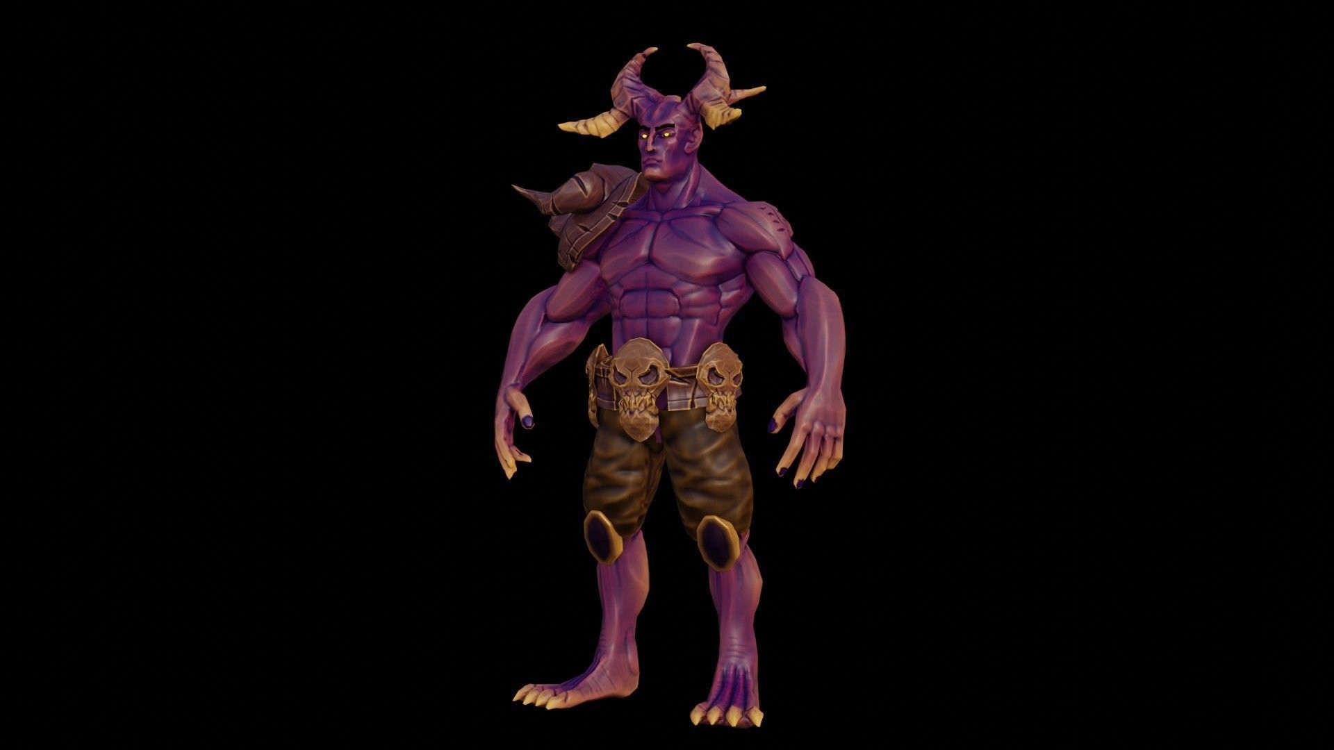 3D model Stylized Demon Warrior VR / AR / low-poly | CGTrader