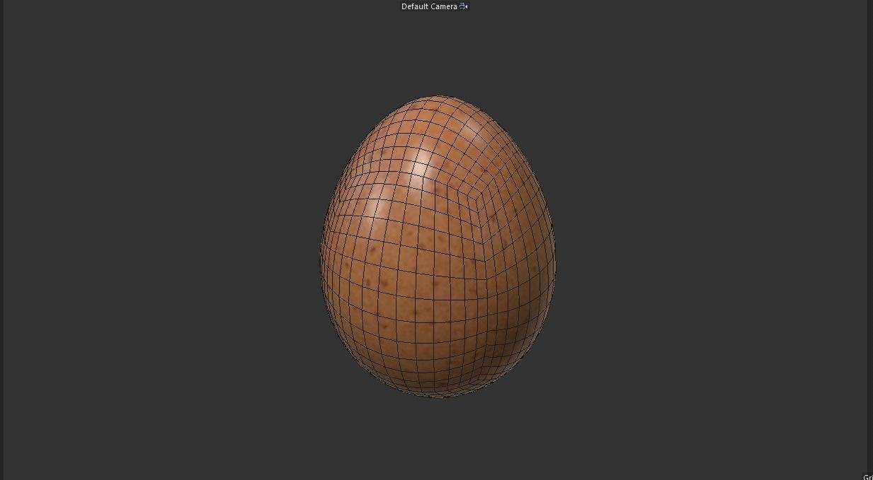 3D model Chicken Egg low-poly 3D model with realistic 4k texture VR ...