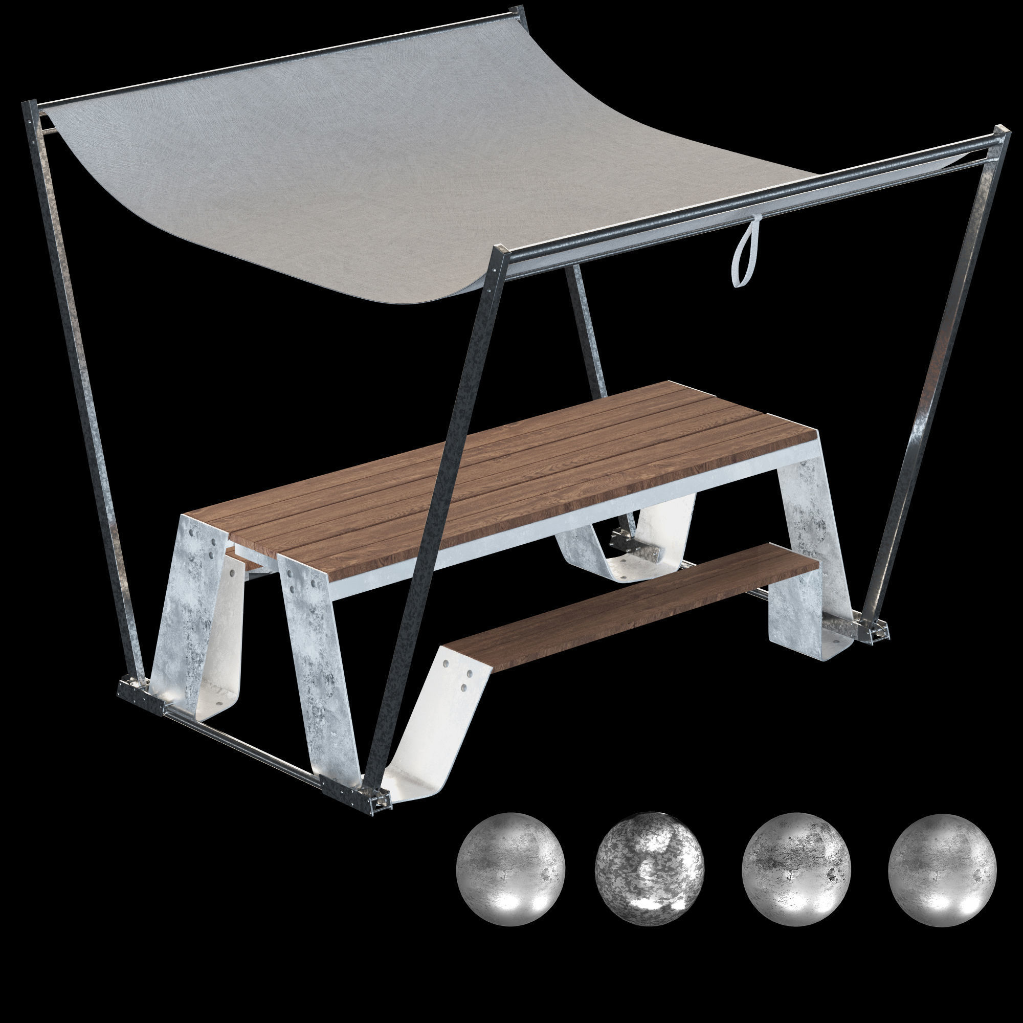 Hopper bench 3D model | CGTrader