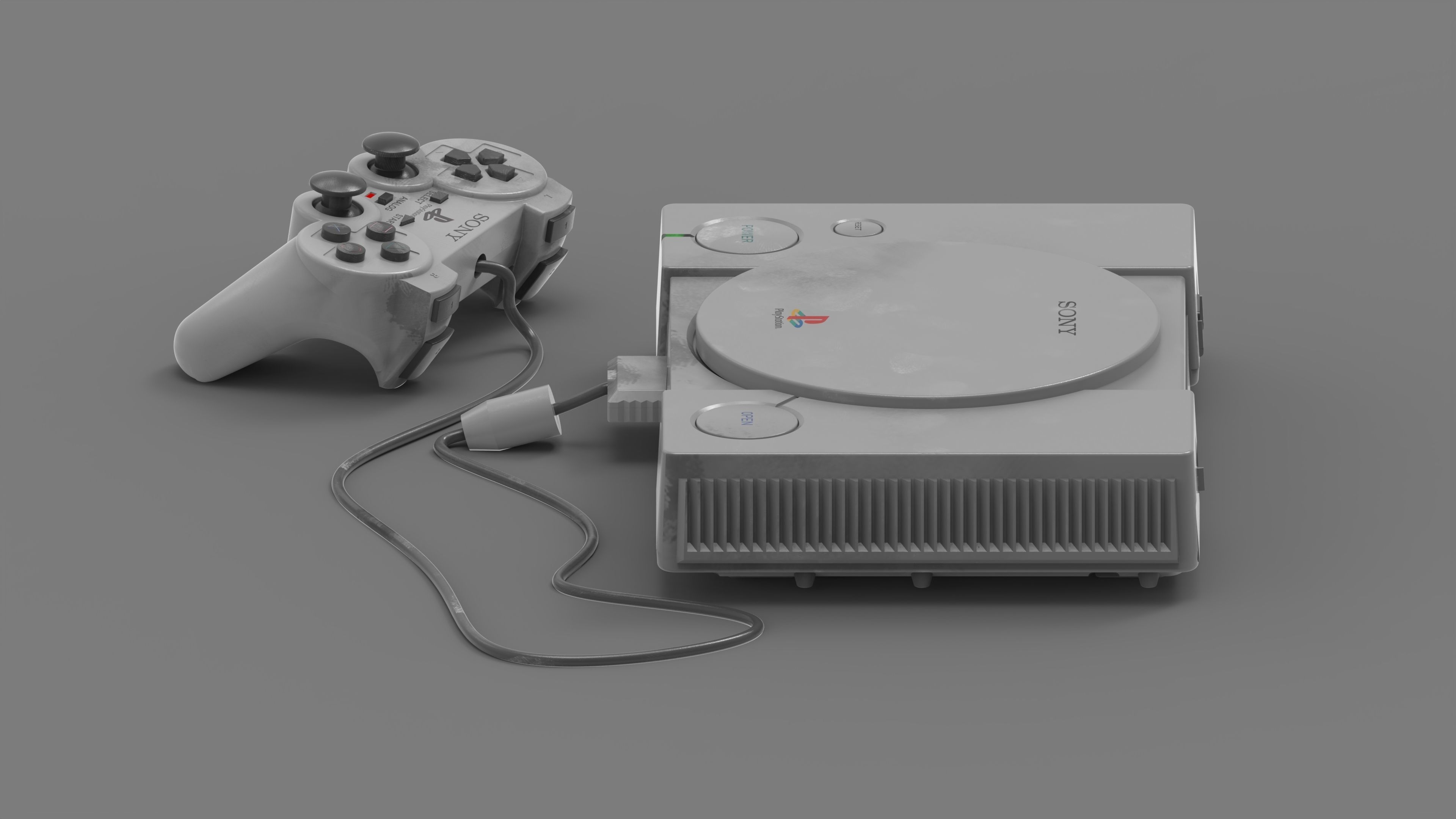 Playstation 1 console 3D model | CGTrader