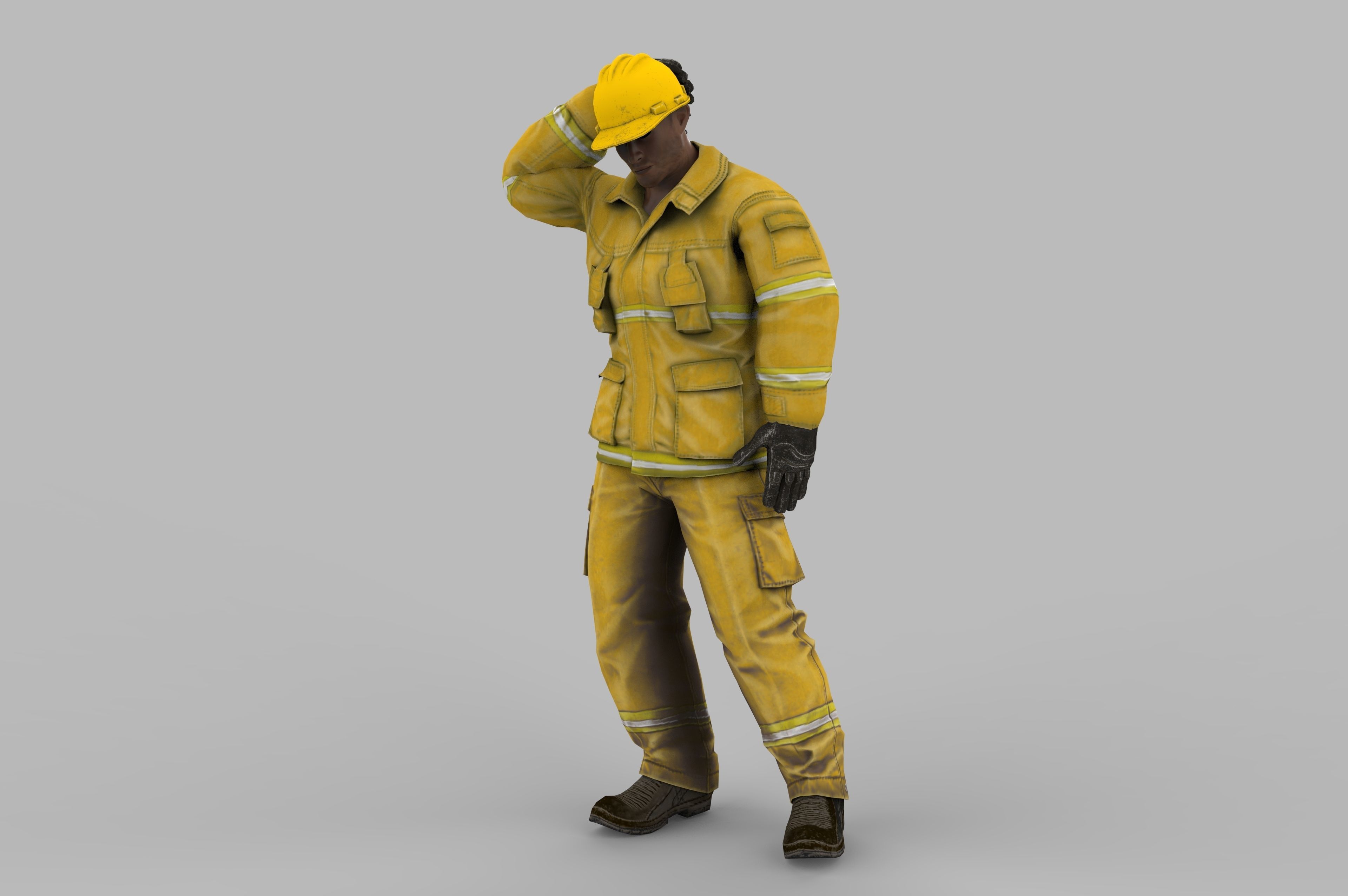 3D model Construction worker model male VR / AR / low-poly | CGTrader