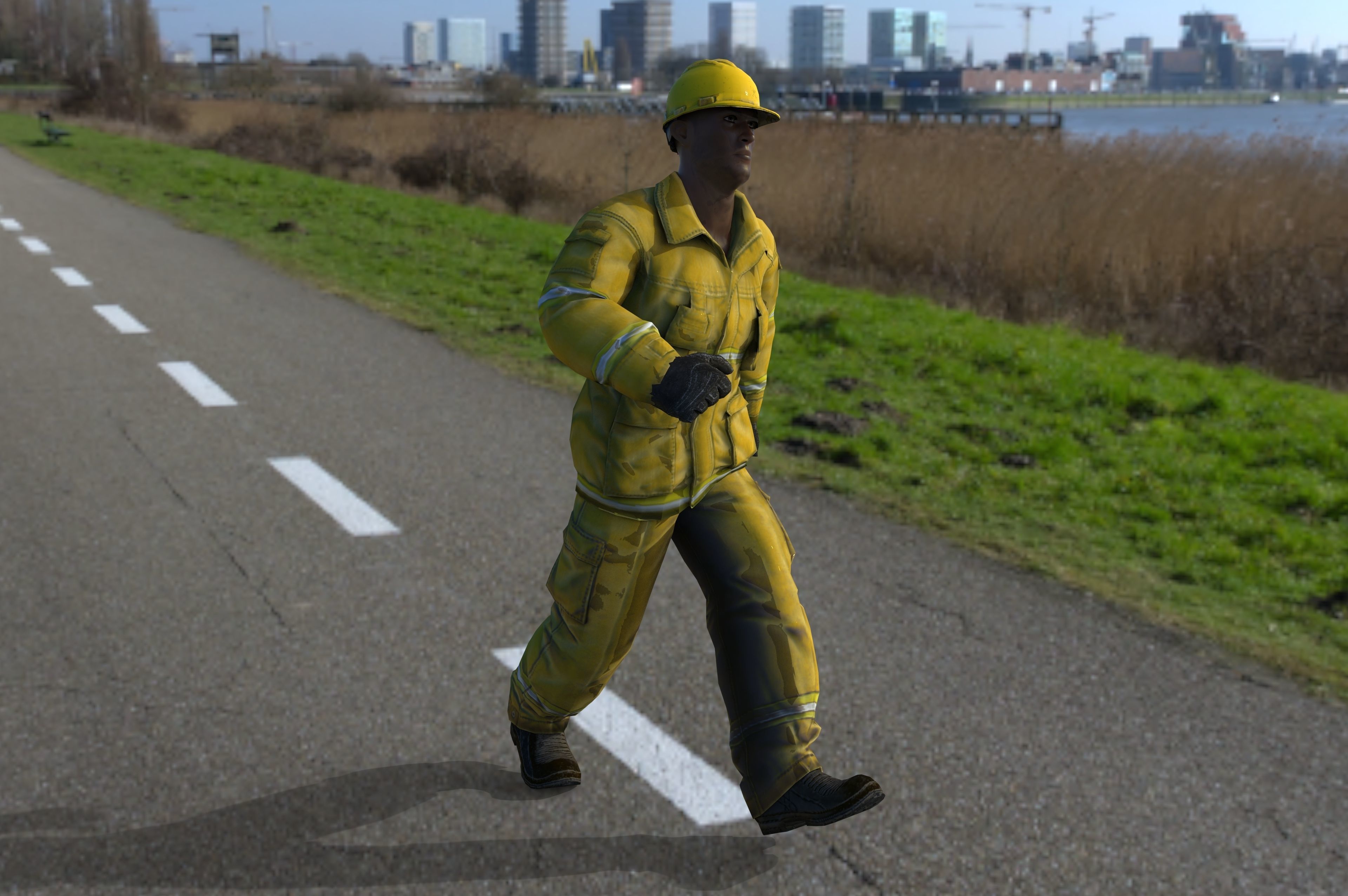 3D model Construction worker model male VR / AR / low-poly | CGTrader