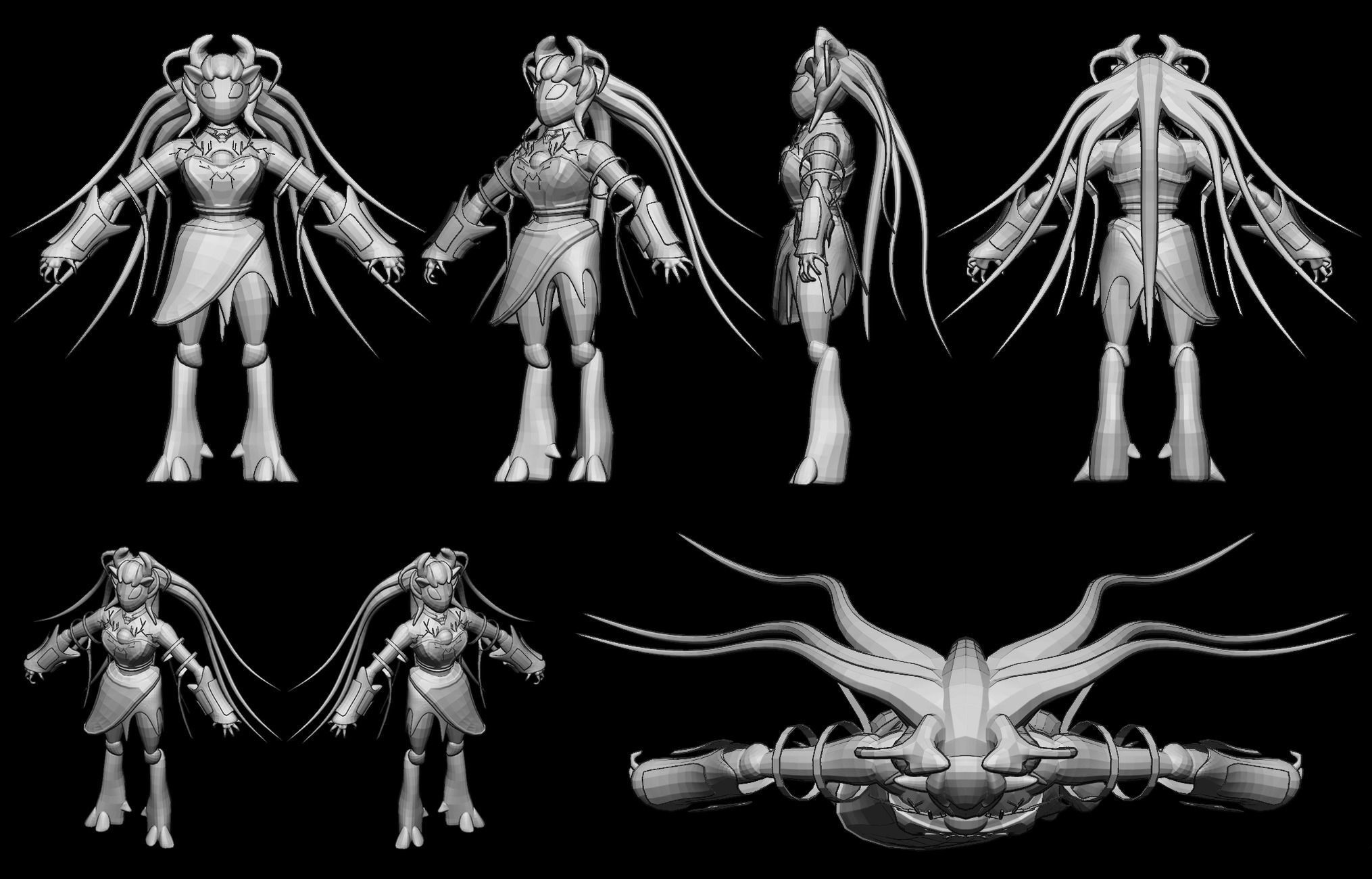 3D model Character Fantasy Eclipsis Game-Rady 3D Low-Poly VR / AR / low ...