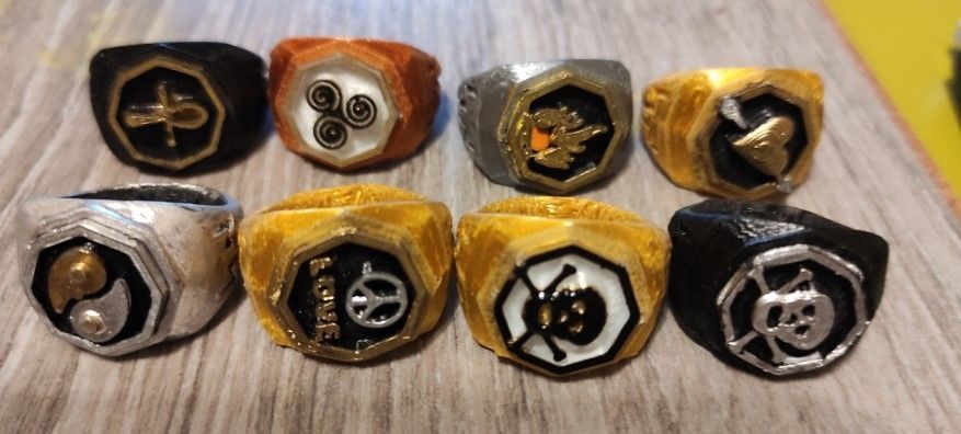 10 RINGS SYMBOL PRINTABLE ON CREATIVE UNDER 3D model 3D printable ...