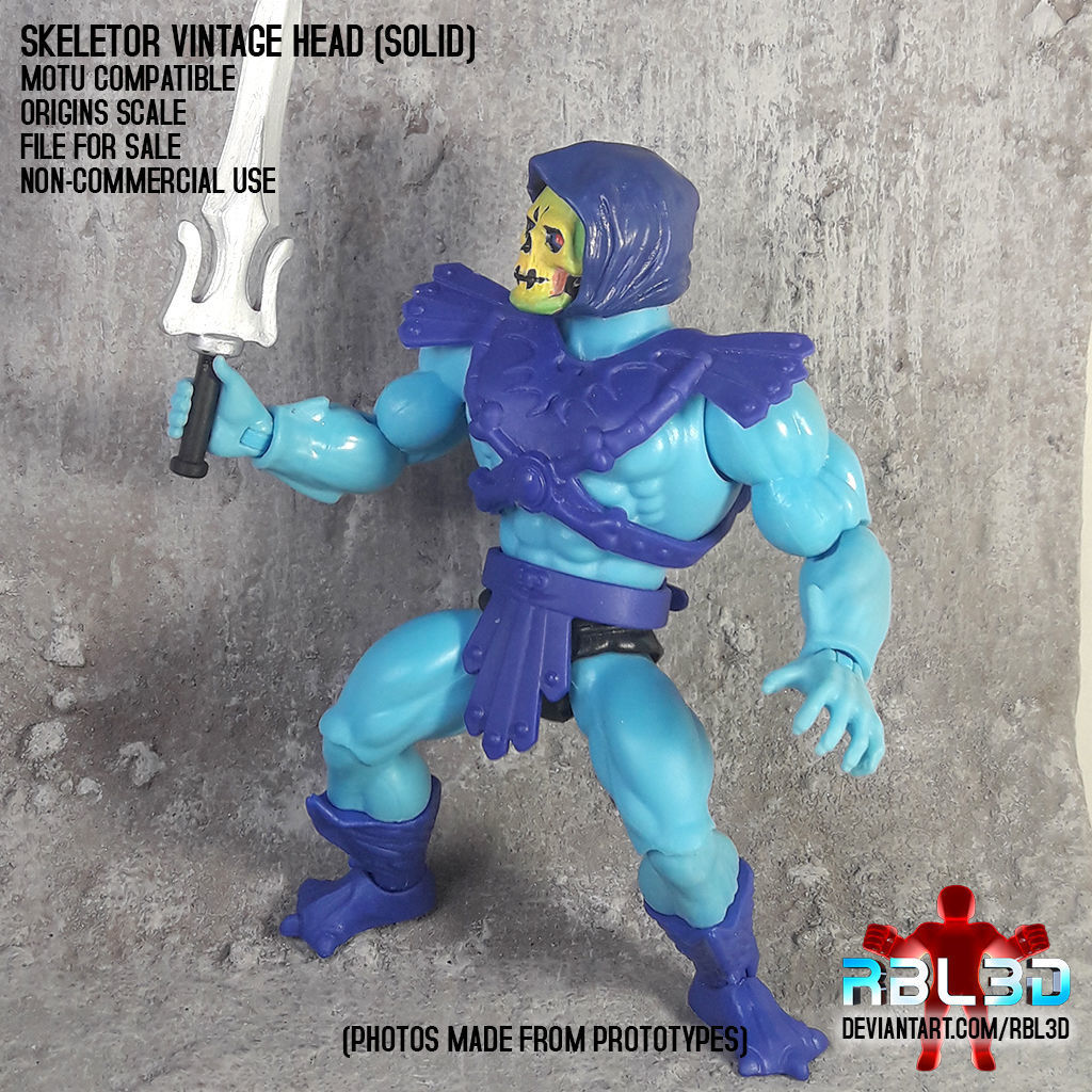 Skeletor Vintage head for Origins 3D model 3D printable | CGTrader