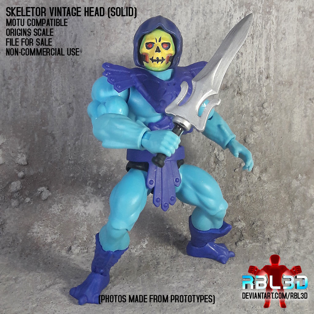 Skeletor Vintage head for Origins 3D model 3D printable | CGTrader