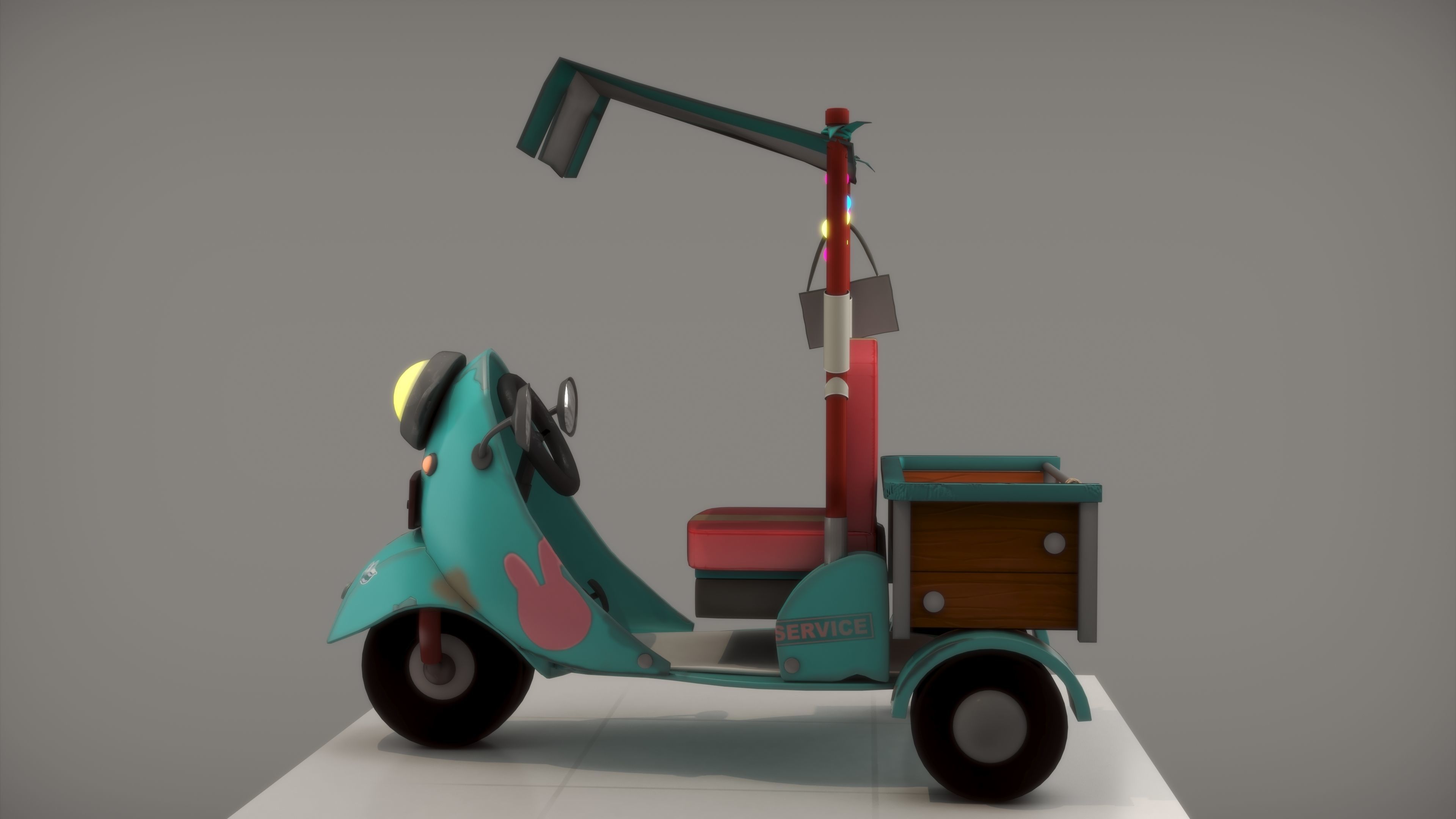 3D model 3D tricycle scooter with lamp VR / AR / low-poly | CGTrader