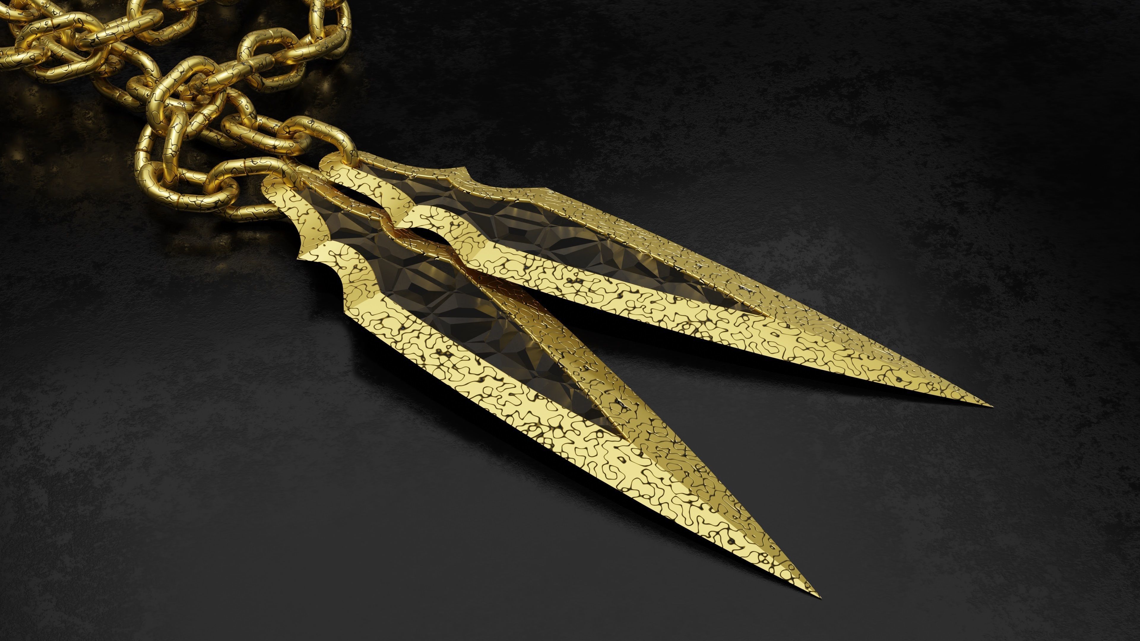 3D model Chained Blades VR / AR / low-poly | CGTrader