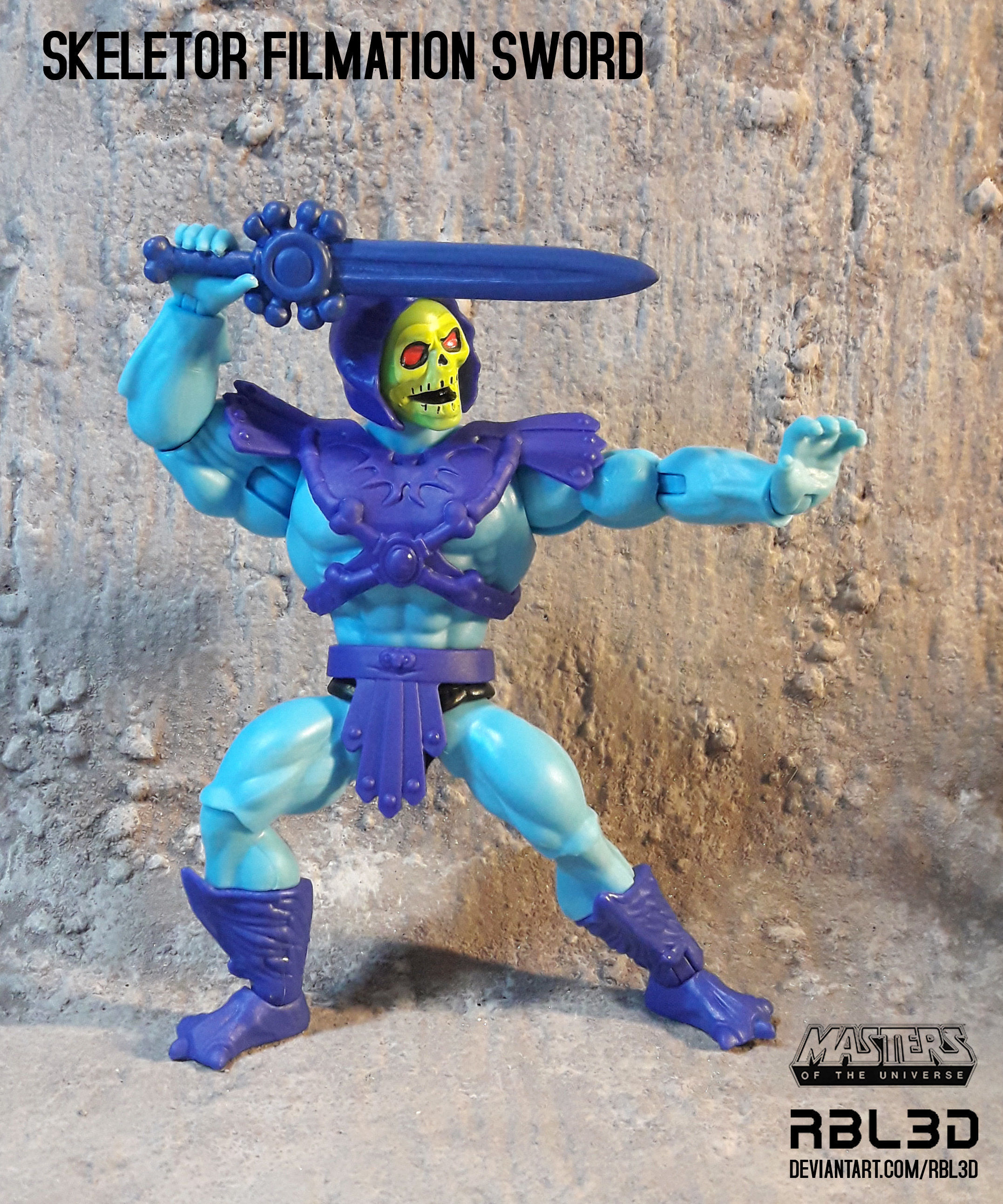 Skeletor Filmation Sword and Axe 3-pack vinatage-origins size 3D model ...