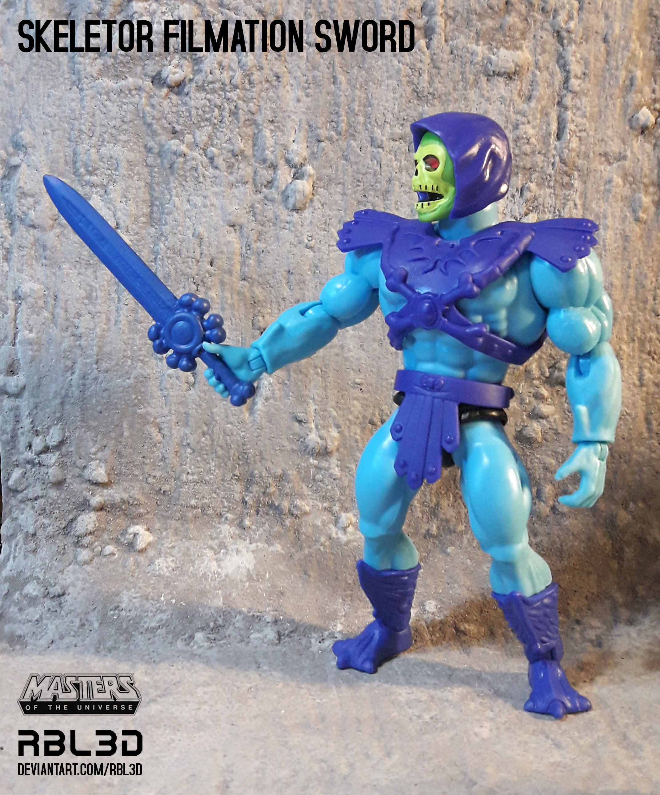 Skeletor Filmation Sword and Axe 3-pack vinatage-origins size 3D model ...