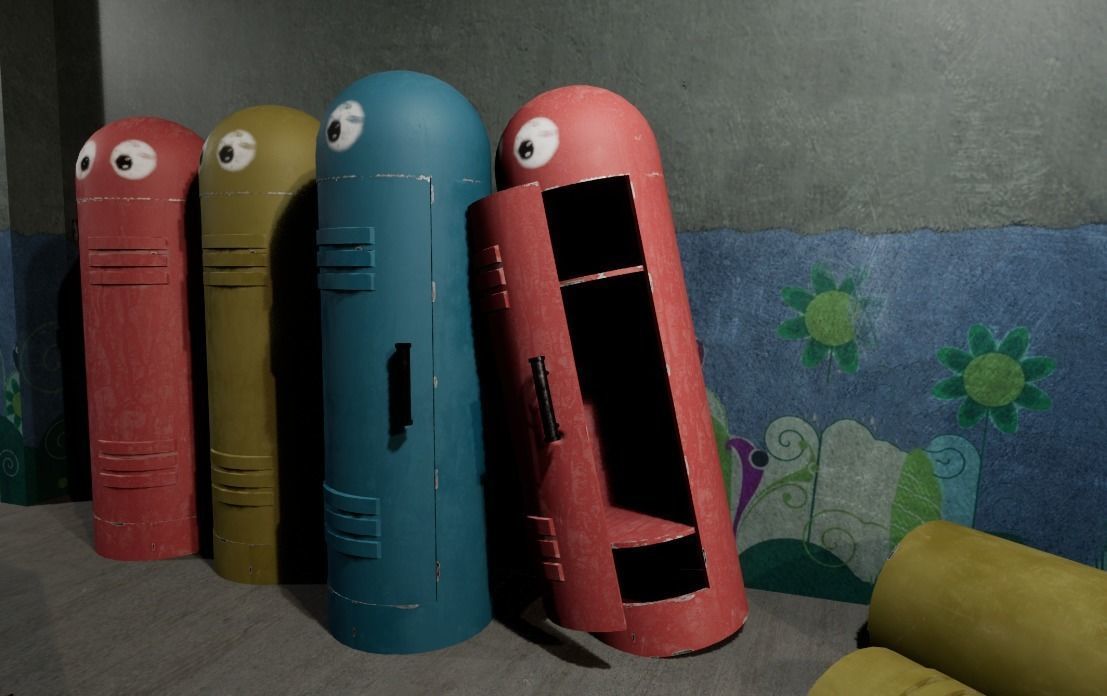 3D model Poppy playtime lockers VR / AR / low-poly | CGTrader