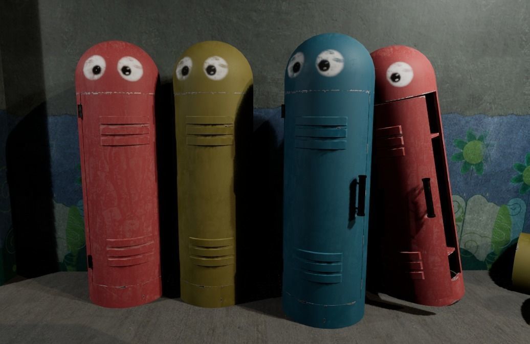 3D model Poppy playtime lockers VR / AR / low-poly | CGTrader