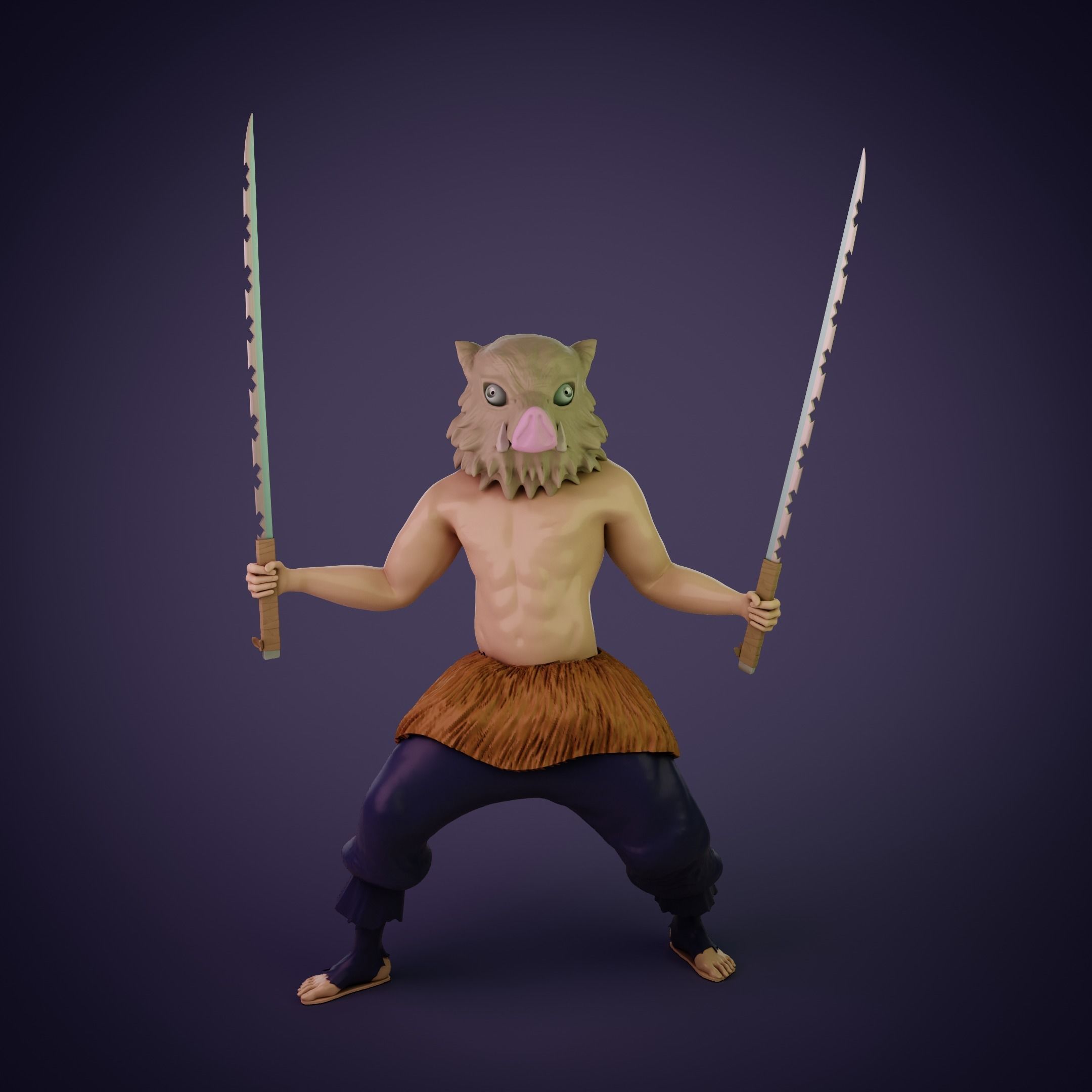 Inosuke statue 3D model 3D printable | CGTrader