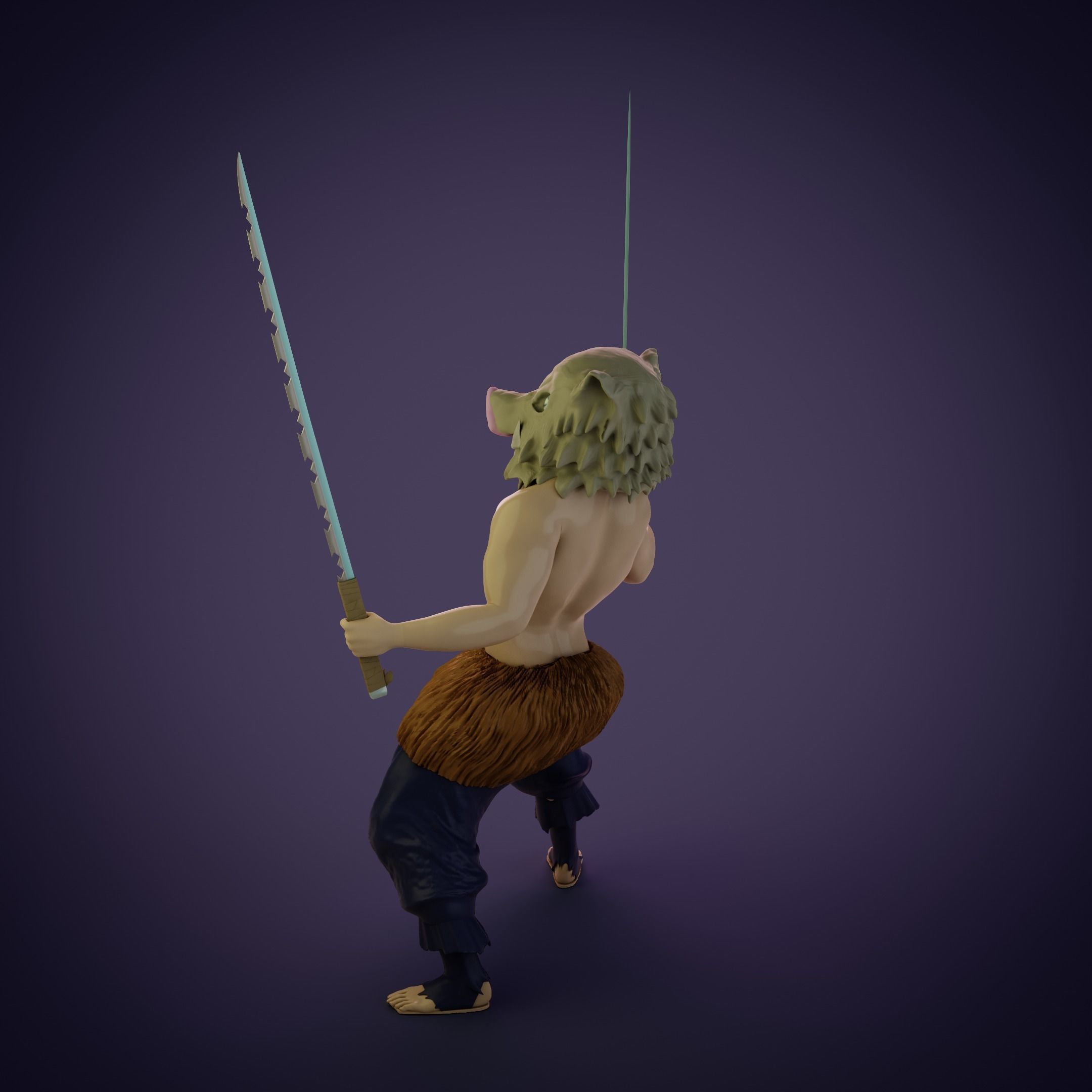 Inosuke statue 3D model 3D printable | CGTrader