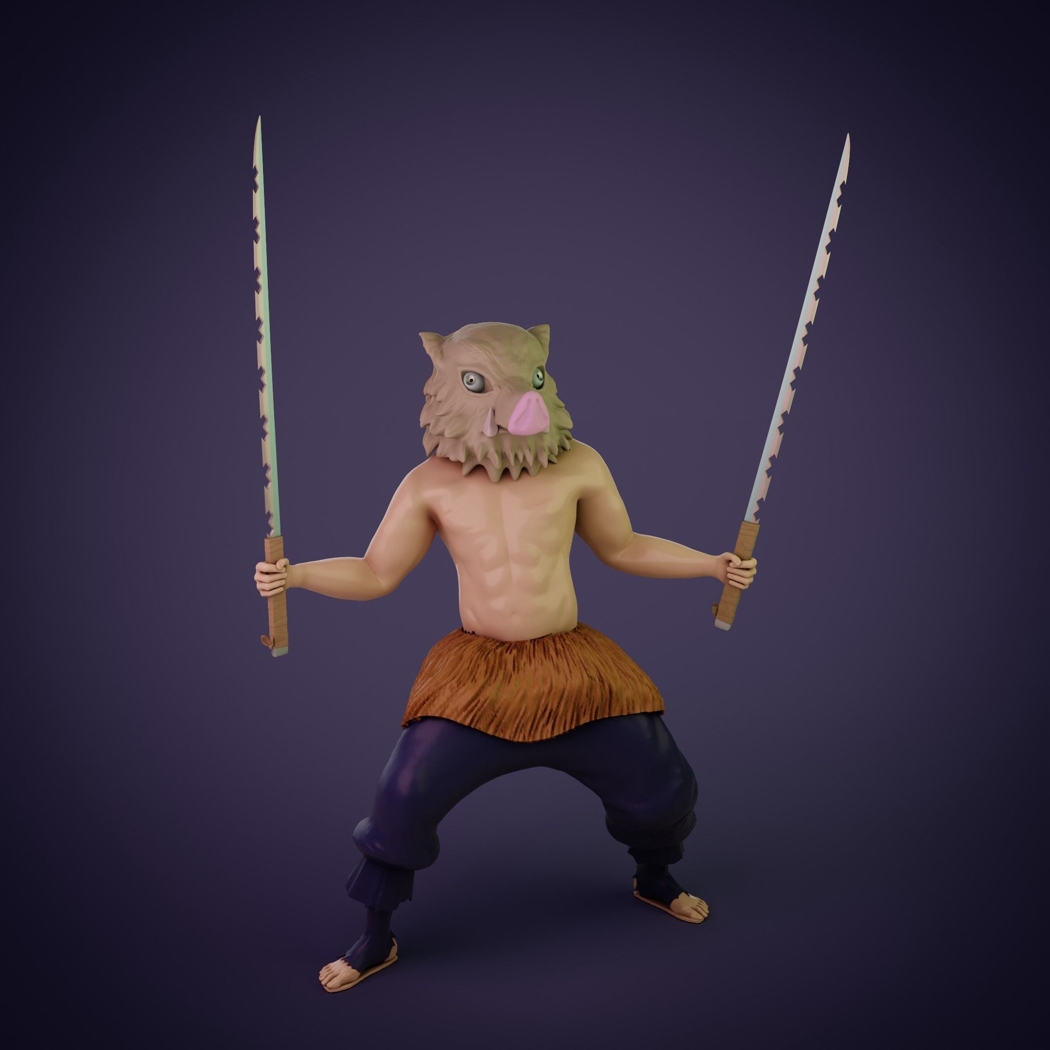 Inosuke statue 3D model 3D printable | CGTrader