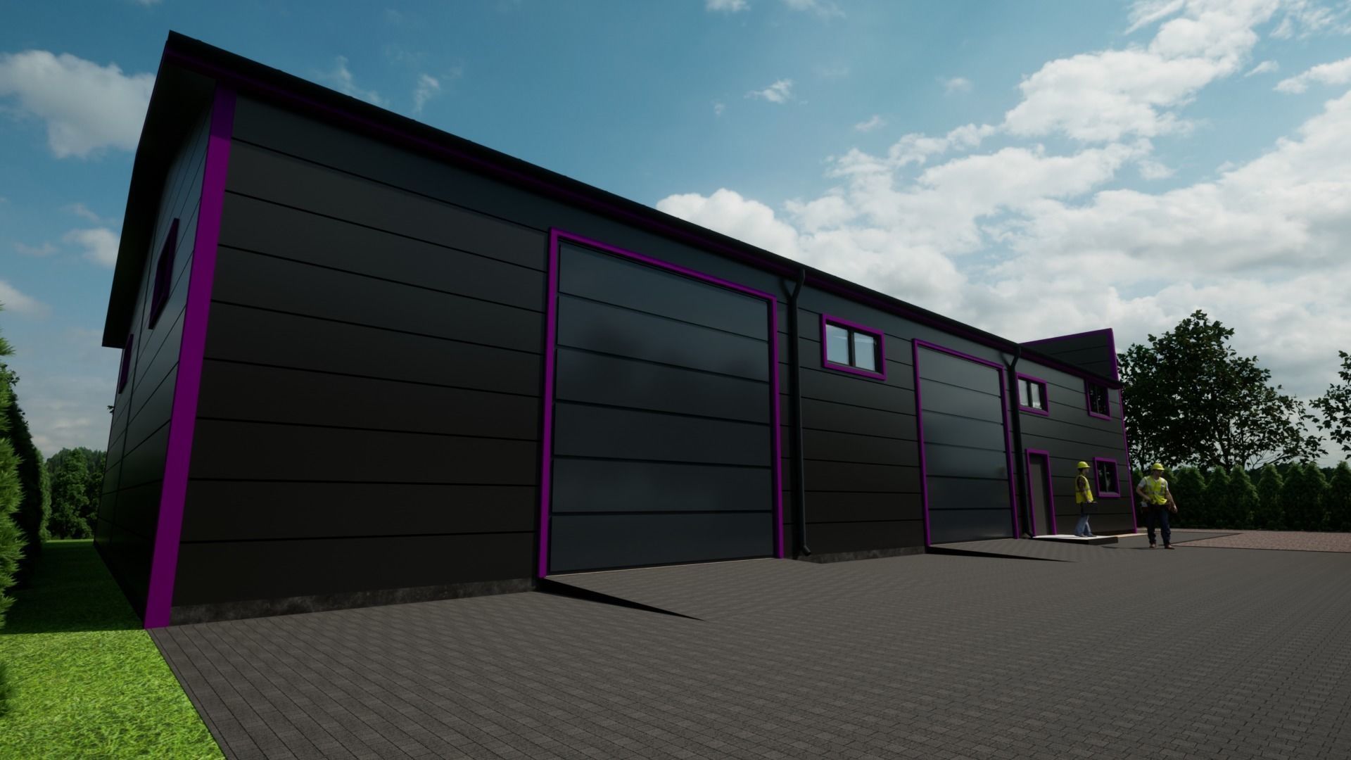 modern warehouse model 3D model | CGTrader