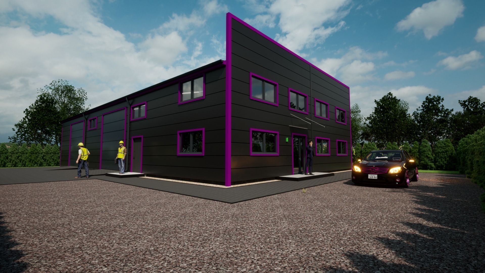 modern warehouse model 3D model | CGTrader