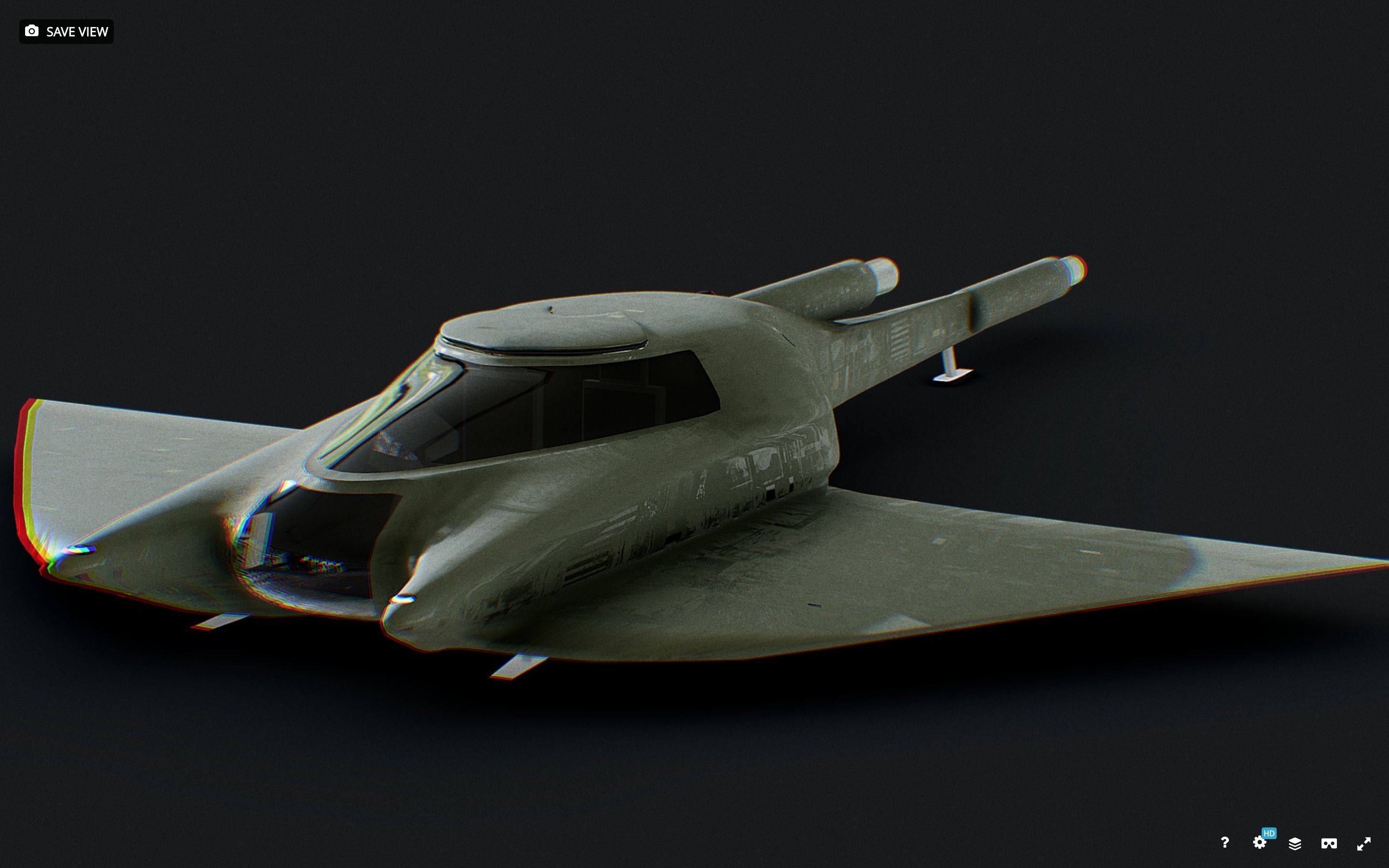 3D model Sci-Fi Flying Vehicle VR / AR / low-poly | CGTrader