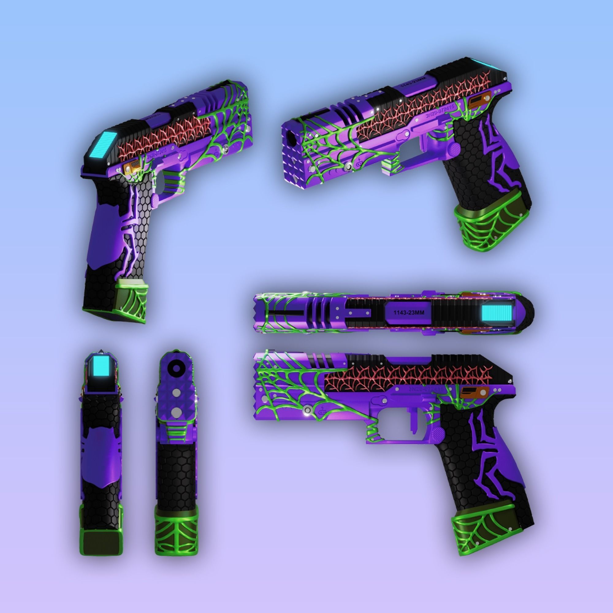 Apex Legends P2020 Shadow Web Skin Pistol Prop 3D printing 3D model 3D ...