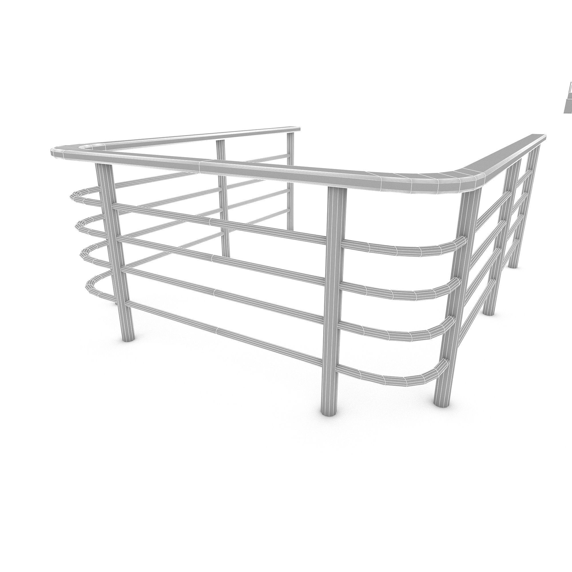 3D model 3D railing 05 VR / AR / low-poly | CGTrader