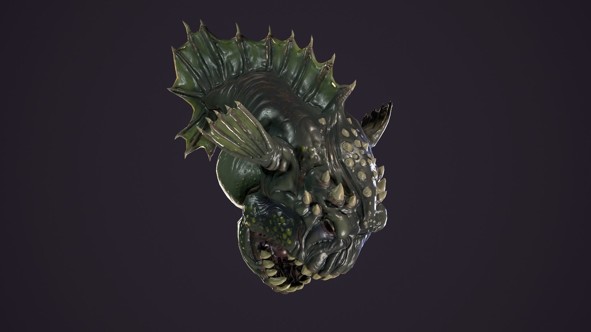 3D model Fish Monster - Gloth VR / AR / low-poly | CGTrader