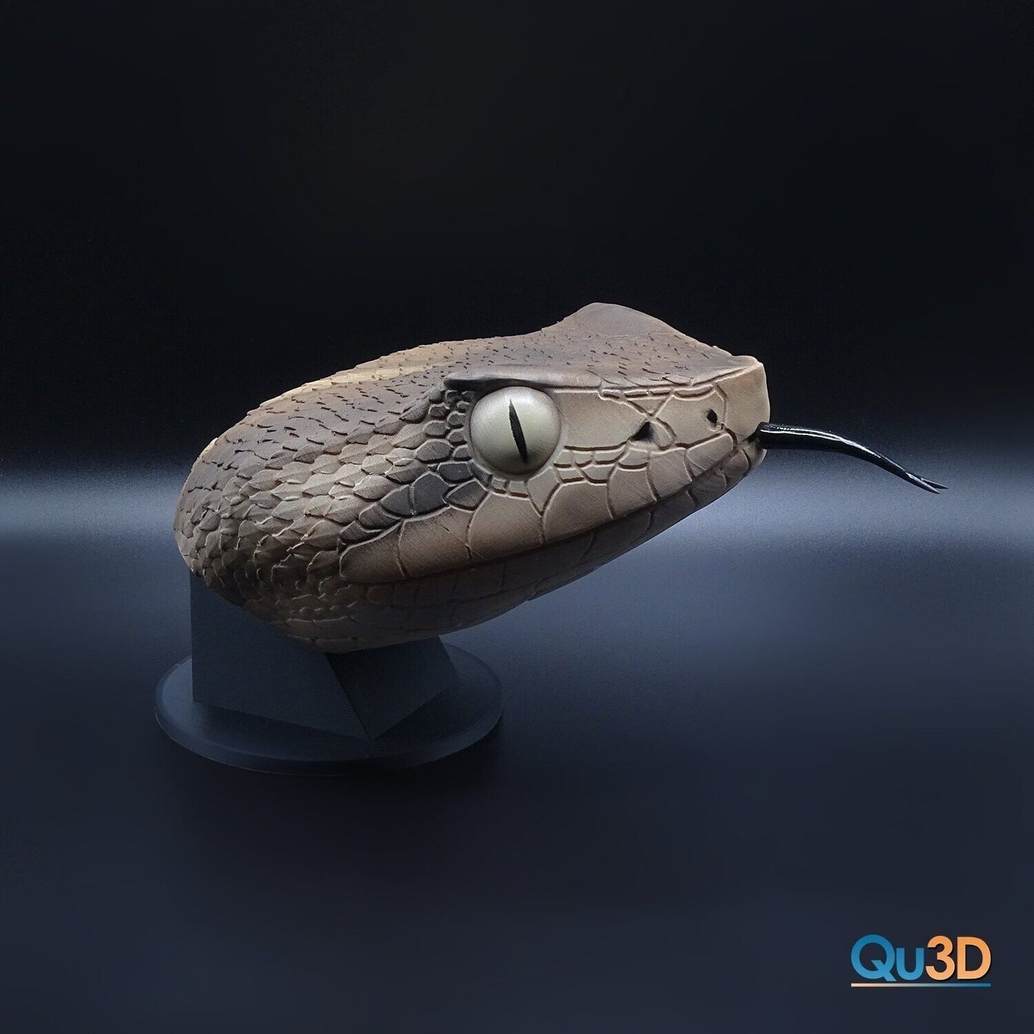 Bothrops-asper-High-end 3D print model High-polygon snake head 3D model ...
